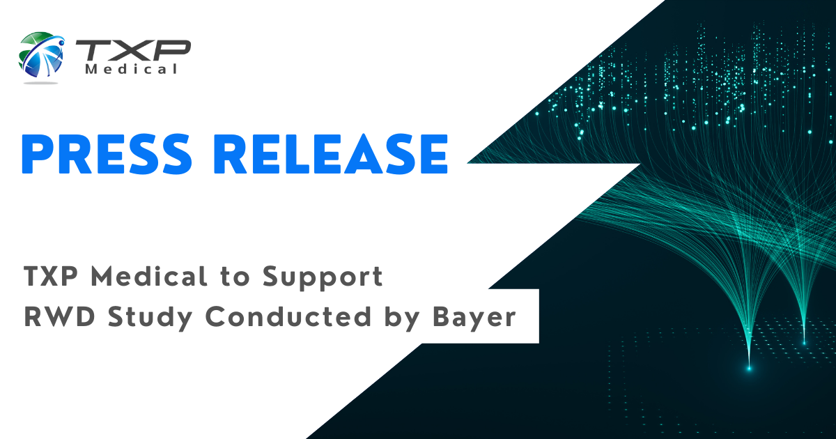 TXP Medical to Support RWD Study Conducted by Bayer | TXP Medical Co. Ltd.