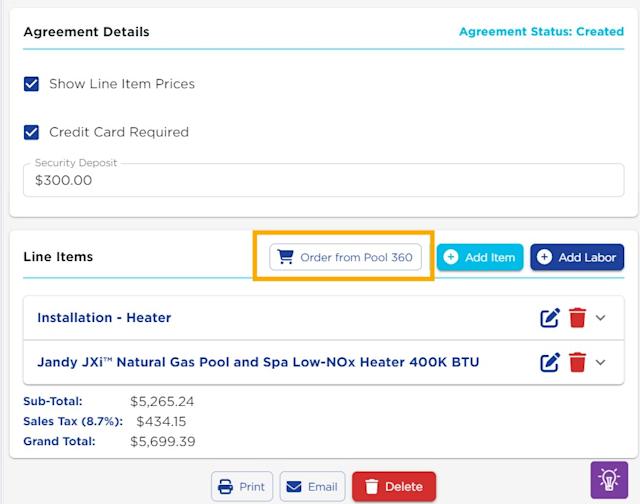 Check stock or place an order for items right inside the estimate ...