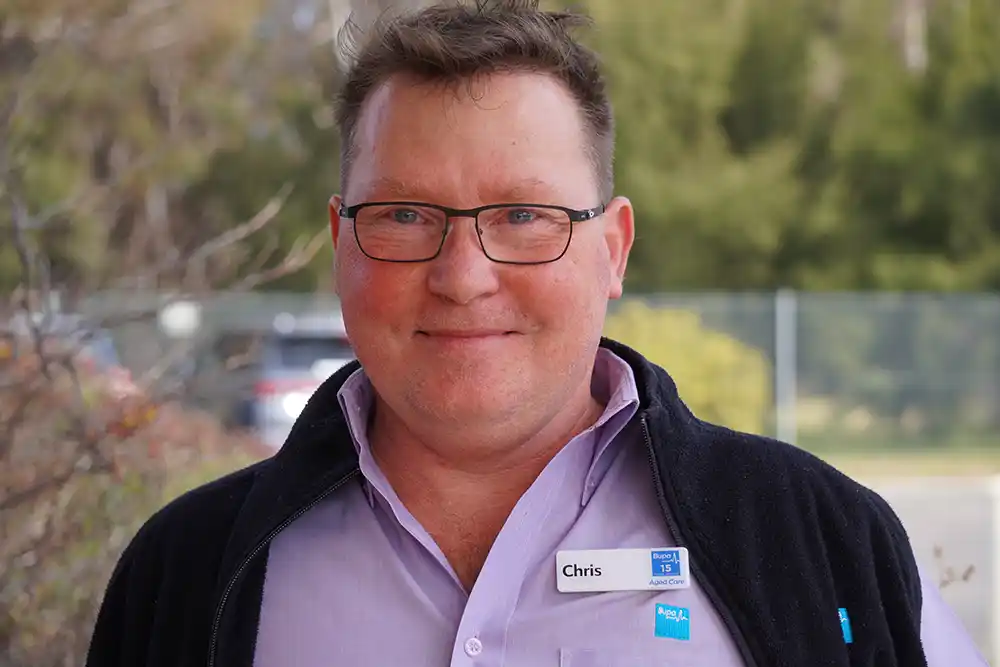 Meet Chris carer at Bupa Bendigo for 15 years