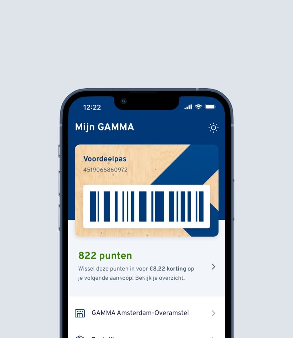 Download de GAMMA app voor IOS en Android | GAMMA