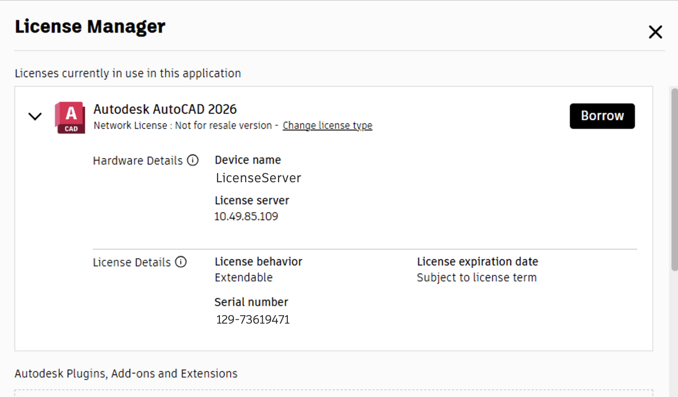 Unable to view Network License Server Details in Network License Manager
