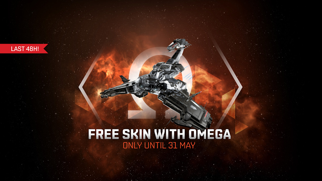 Just 48 hours left to claim your free SKIN with 1M of Omega | EVE Online