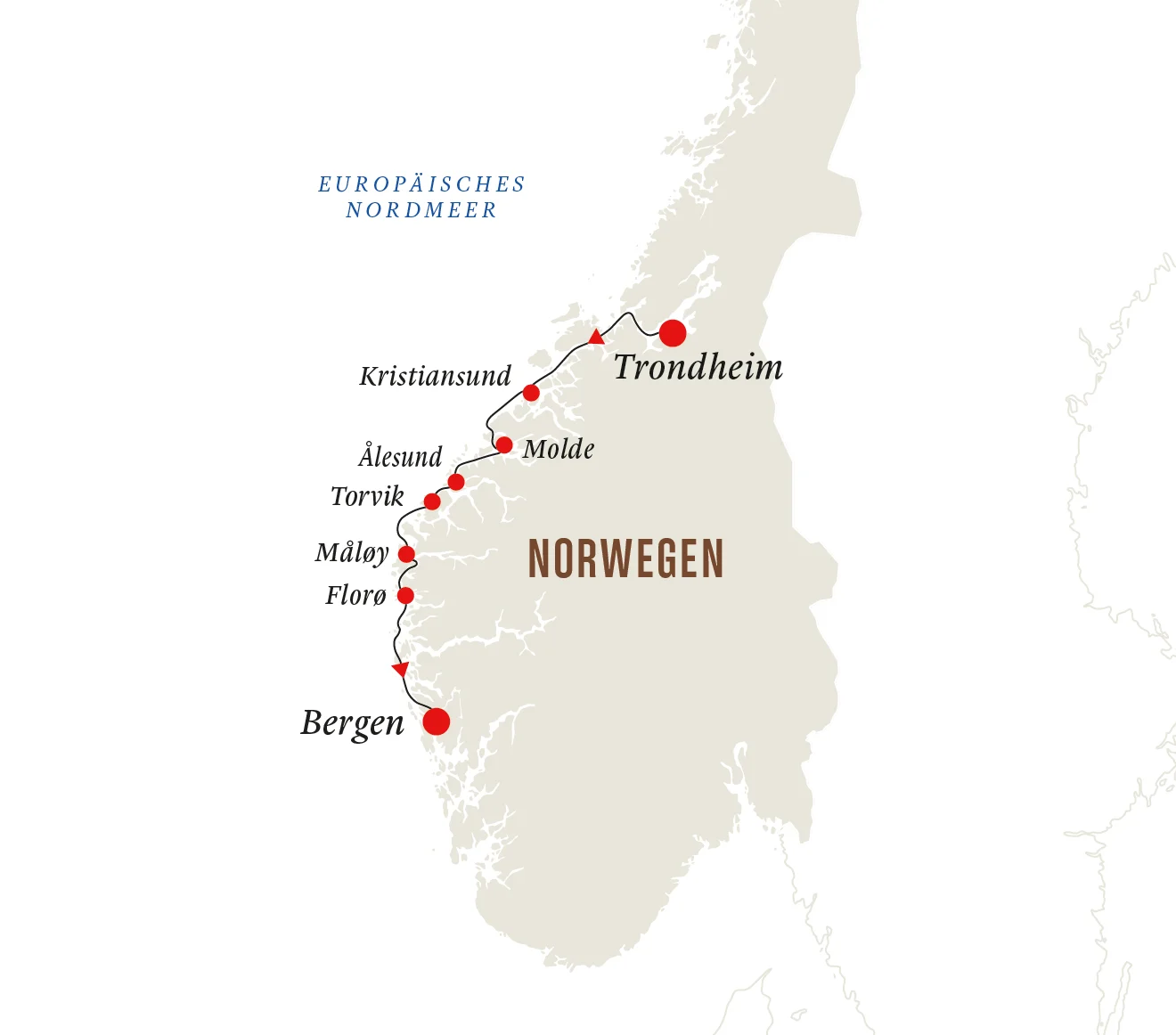 Von Trondheim nach Bergen | Zweitägige Seereise | Hurtigruten DE