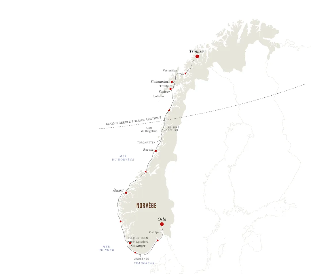 Croisière Oslo Tromsø 2025/26 | Ligne du Cap Nord | Hurtigruten FR