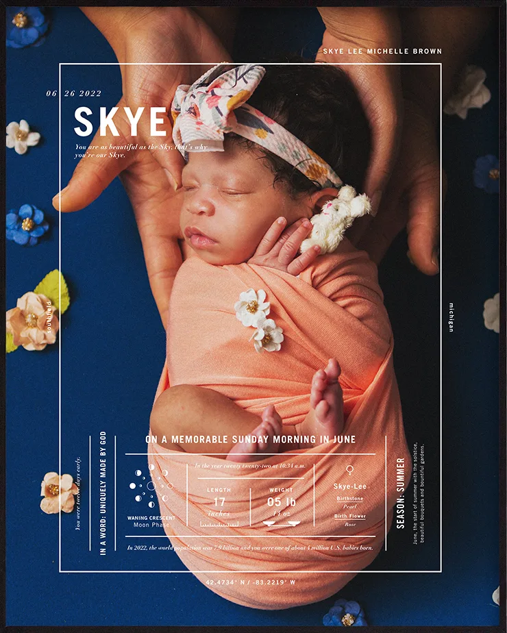 Birth Stat | Signature Art Print | Still Novel