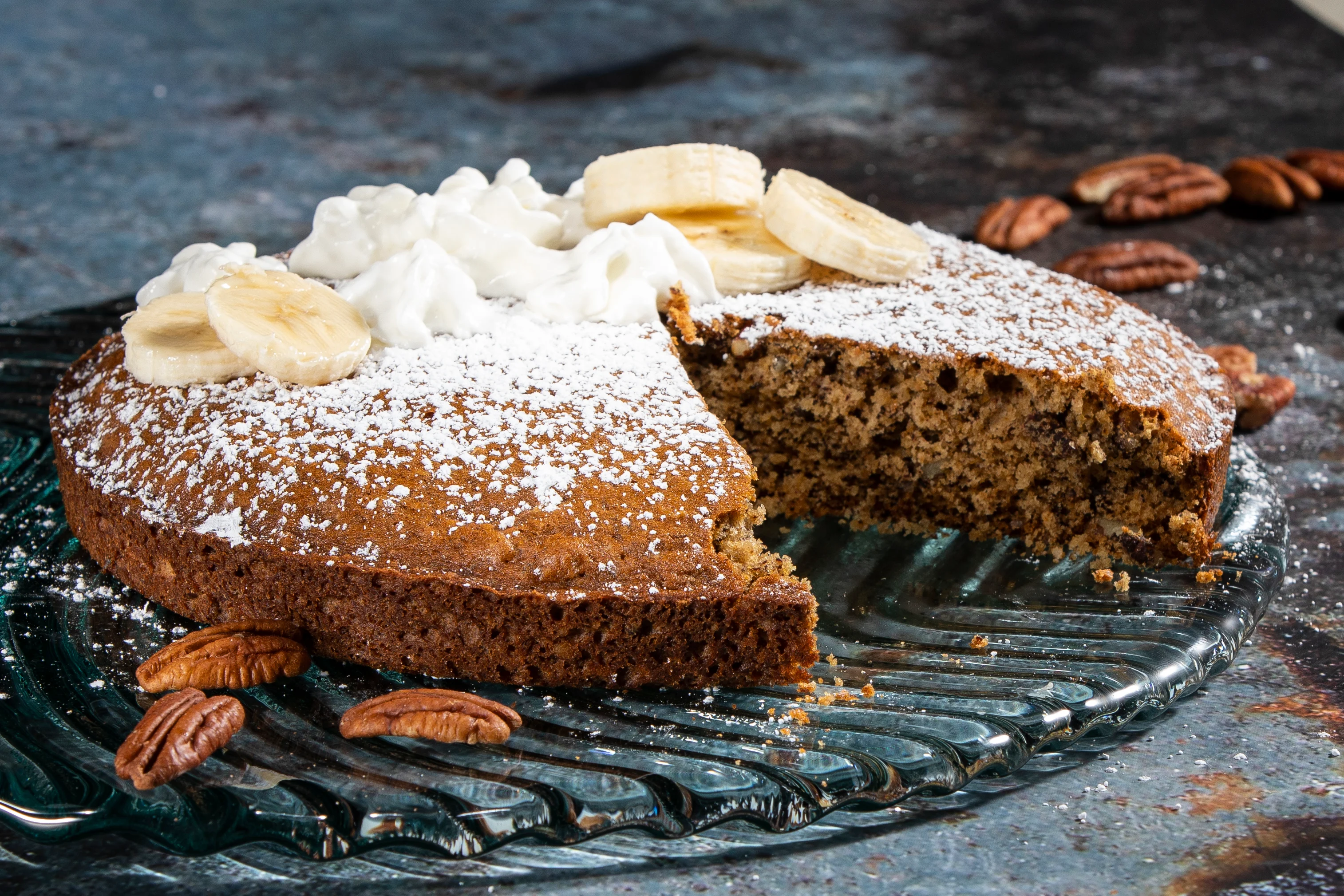 Heavenly Banana Pecan Cake