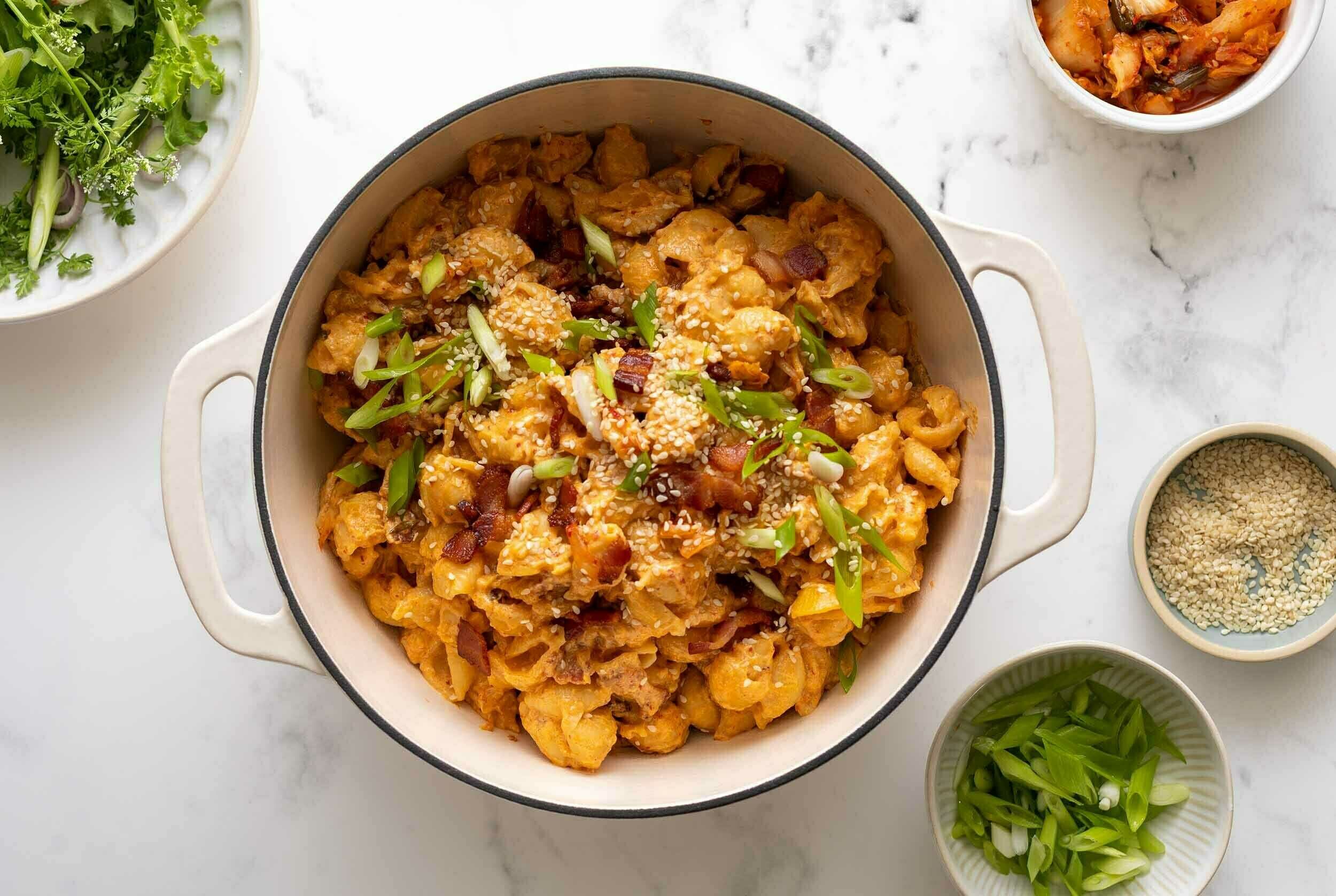 One-Pot Creamy Kimchi Shells
