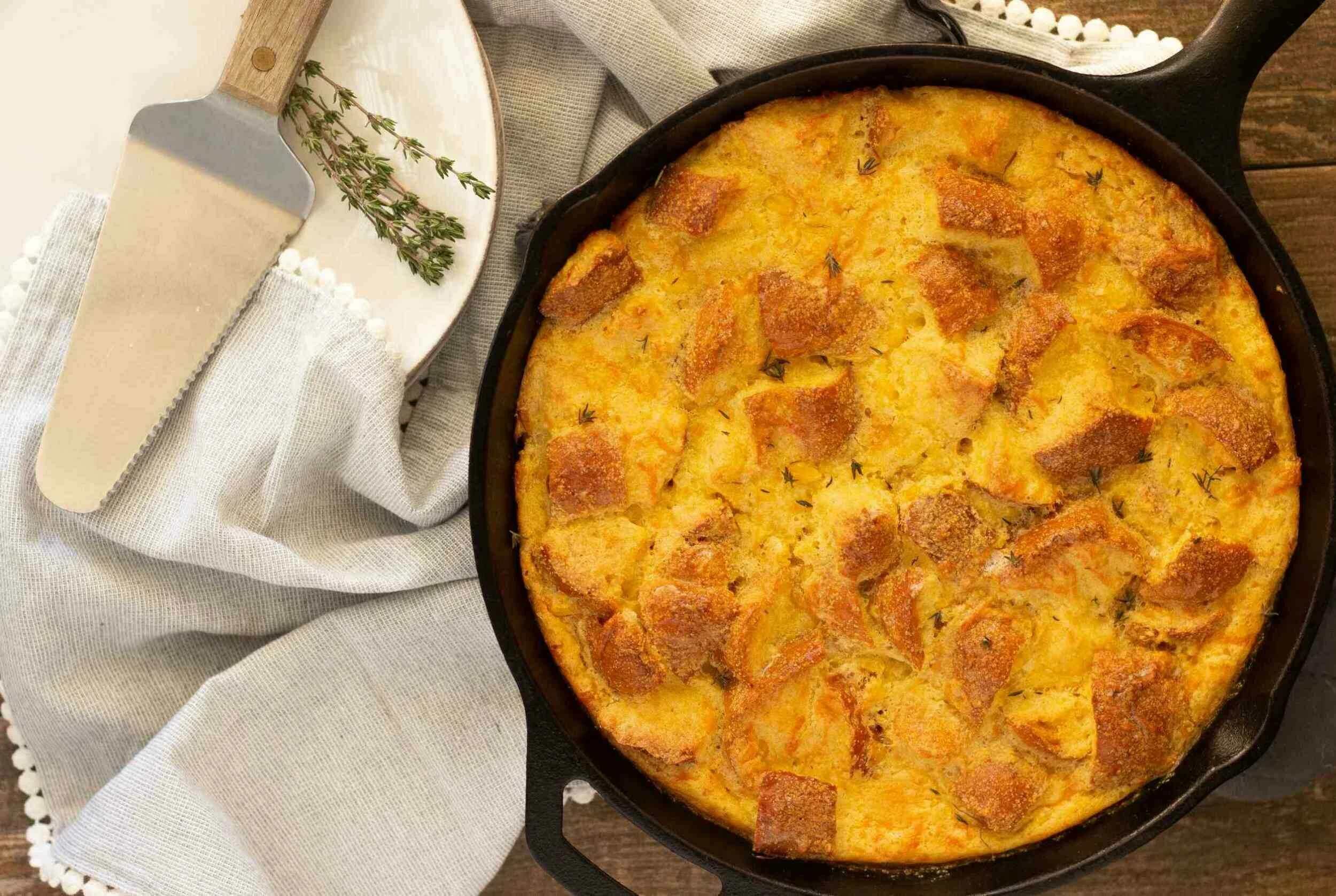 Sweet Corn Bread Pudding
