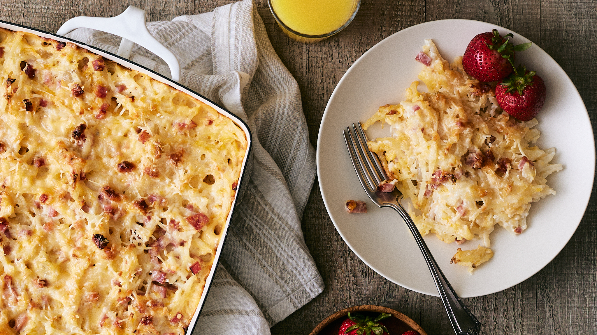 Ham & Cheese Hash Brown Bake