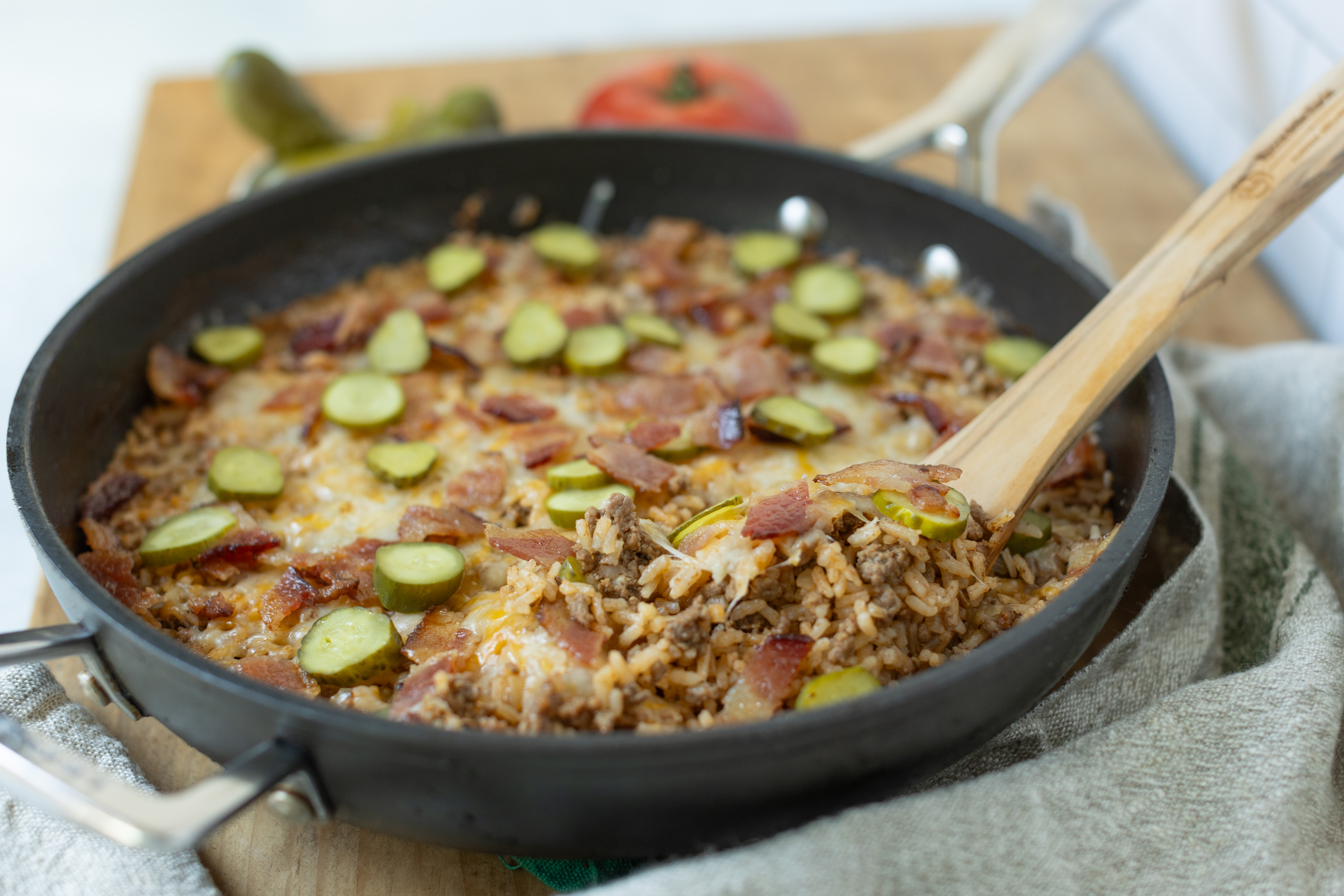 Easy Loaded Cheeseburger Rice