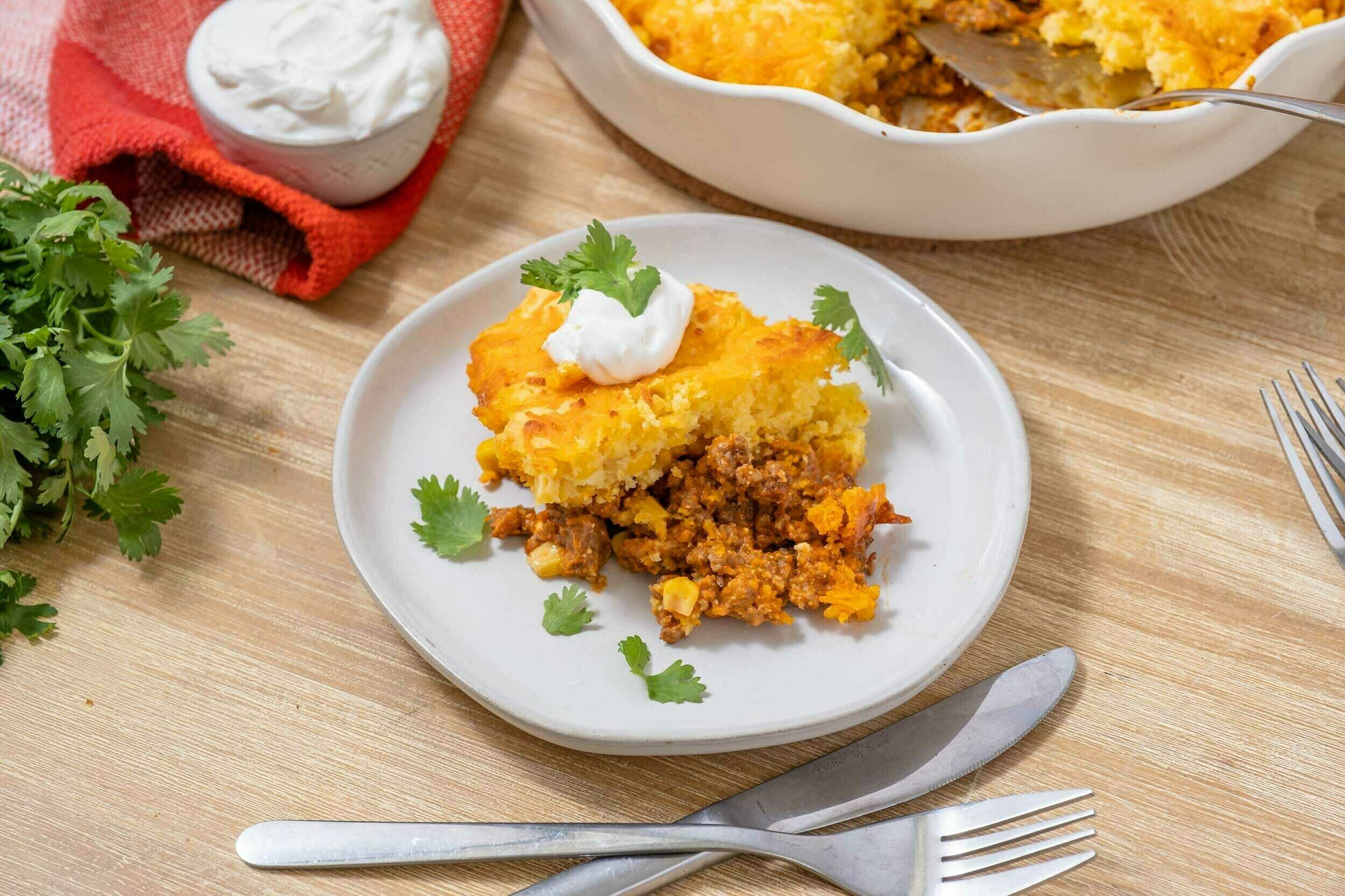 Cornbread Taco Pie