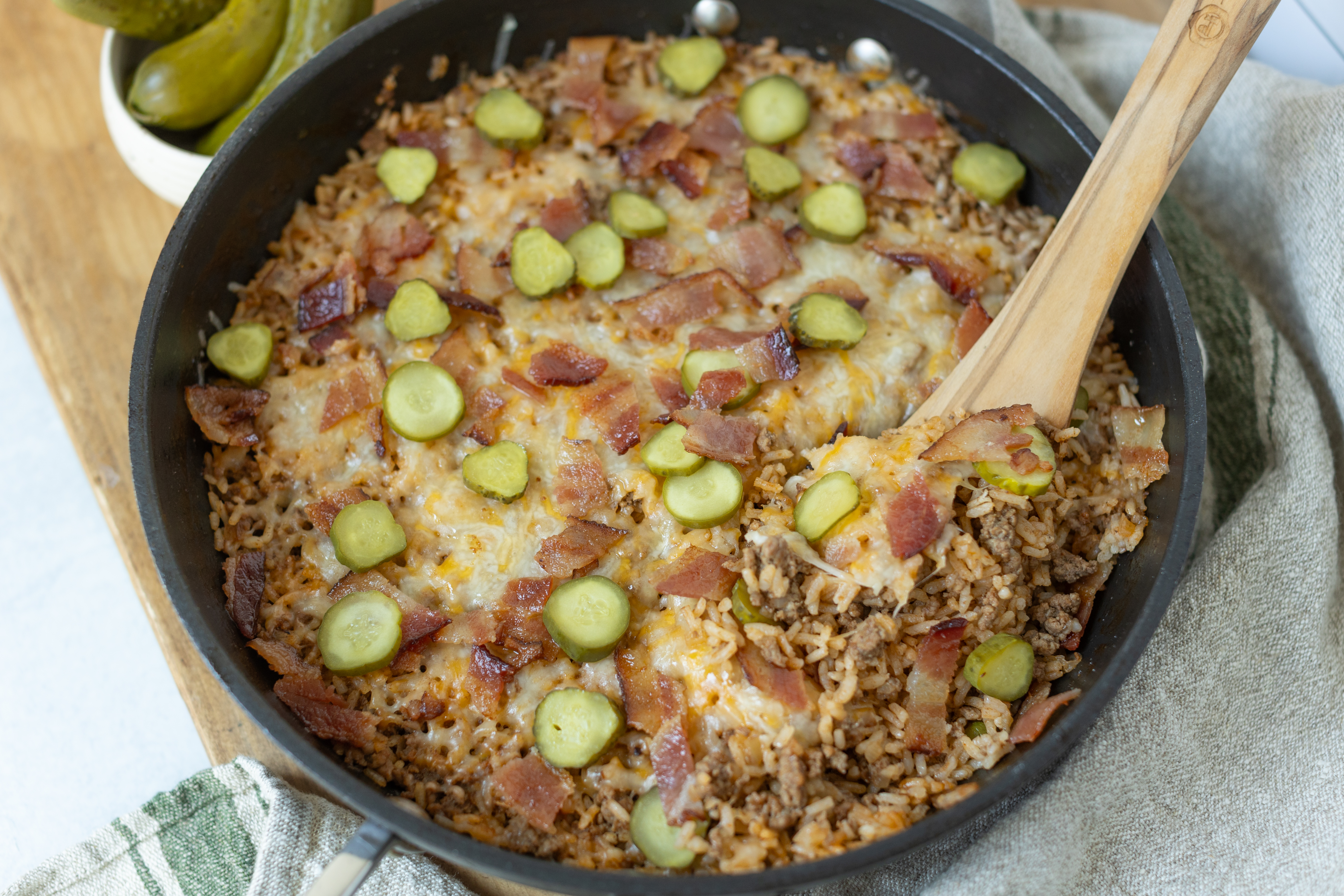 Easy Loaded Cheeseburger Rice