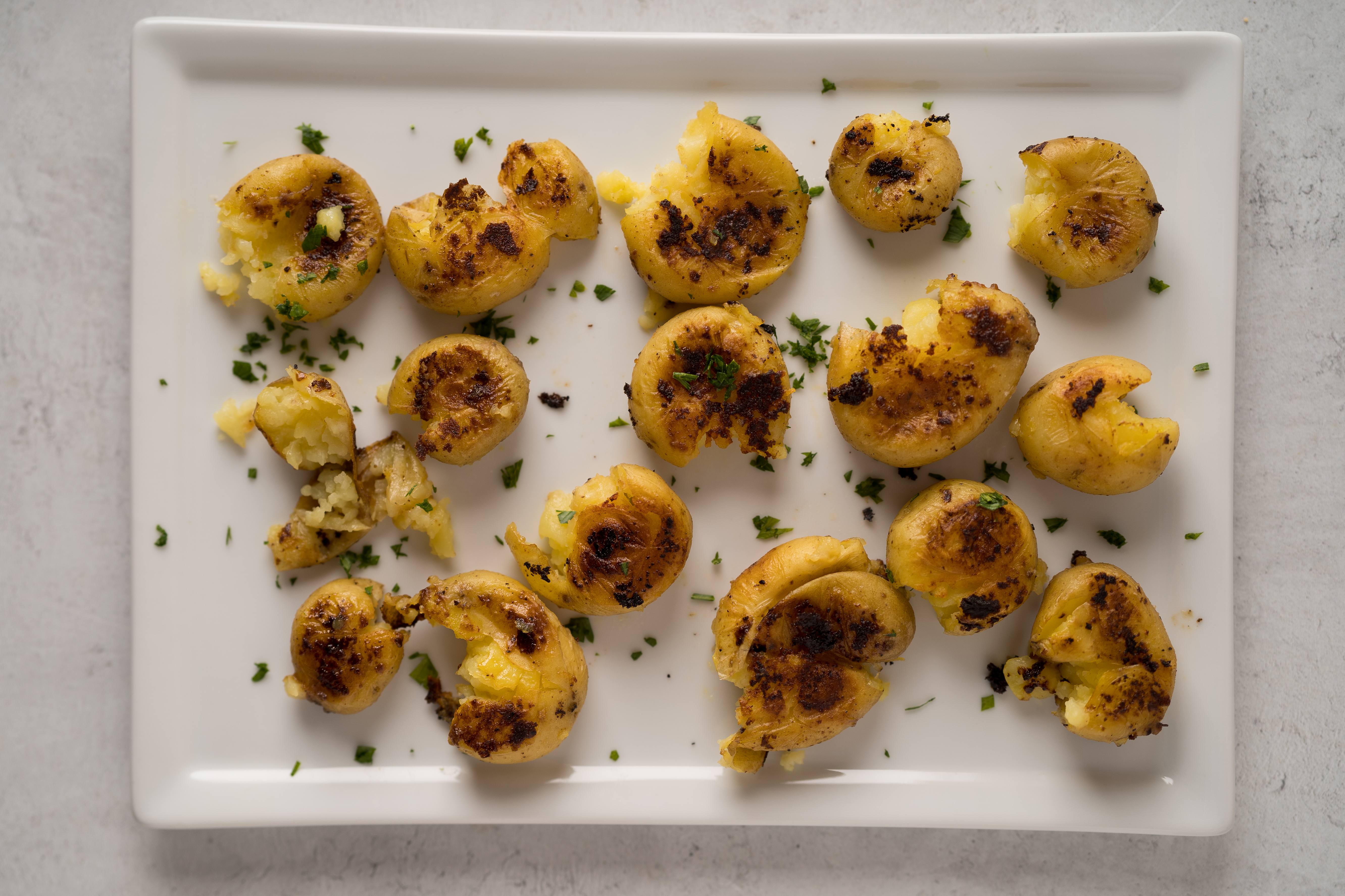 Golden Smashed Potatoes