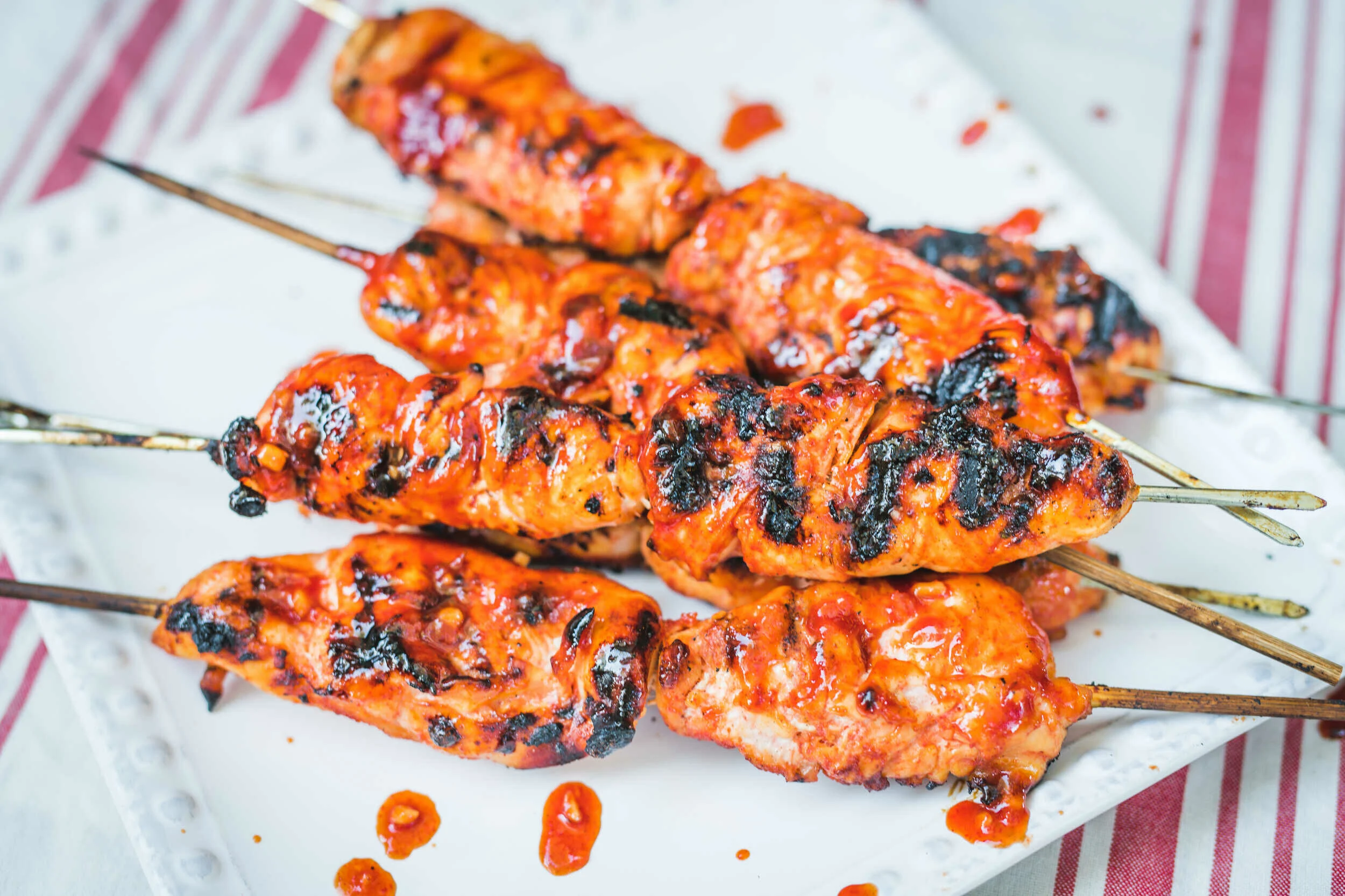 Chipotle Honey Chicken Skewers