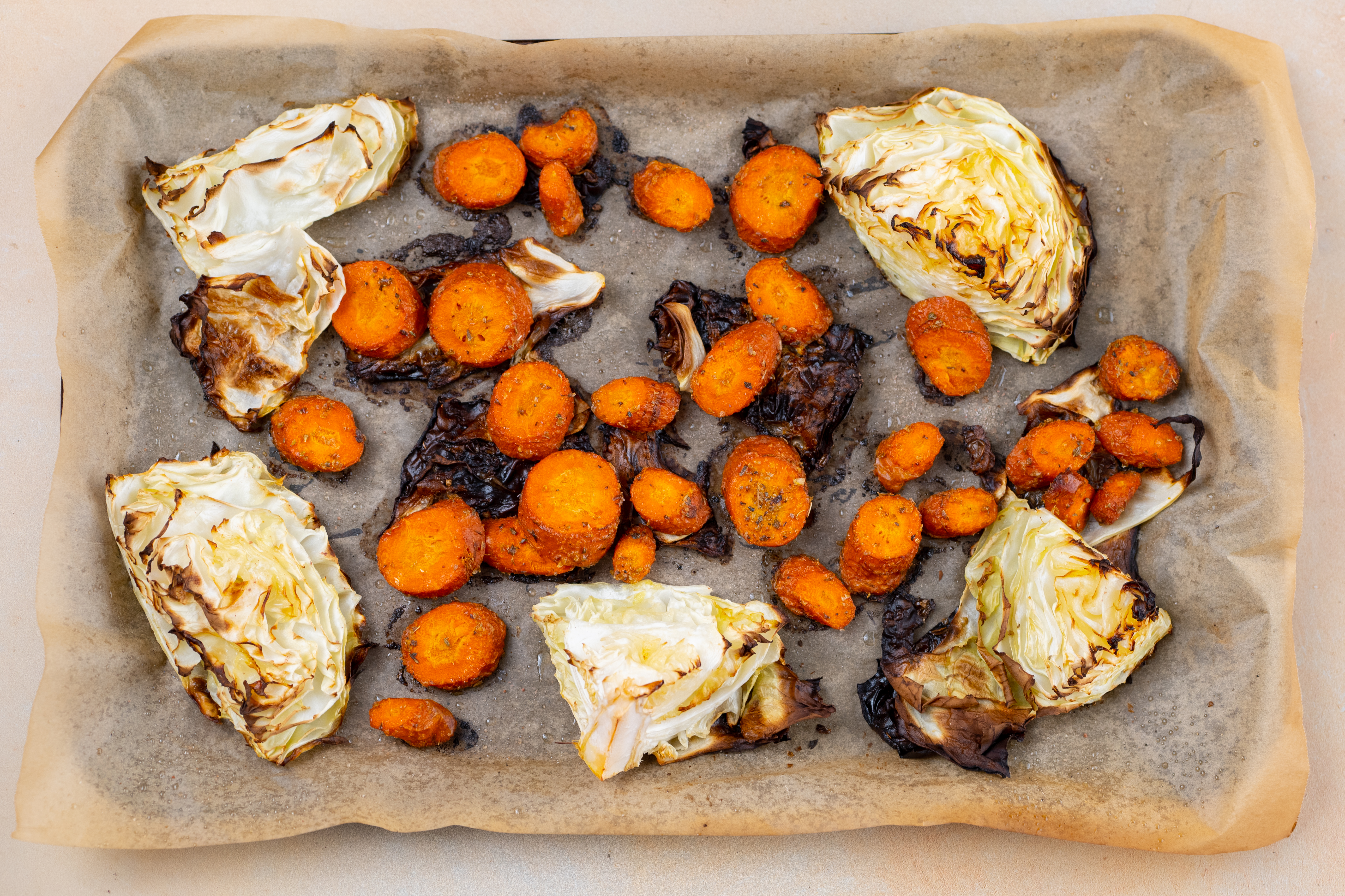 Roasted Cabbage & Carrots