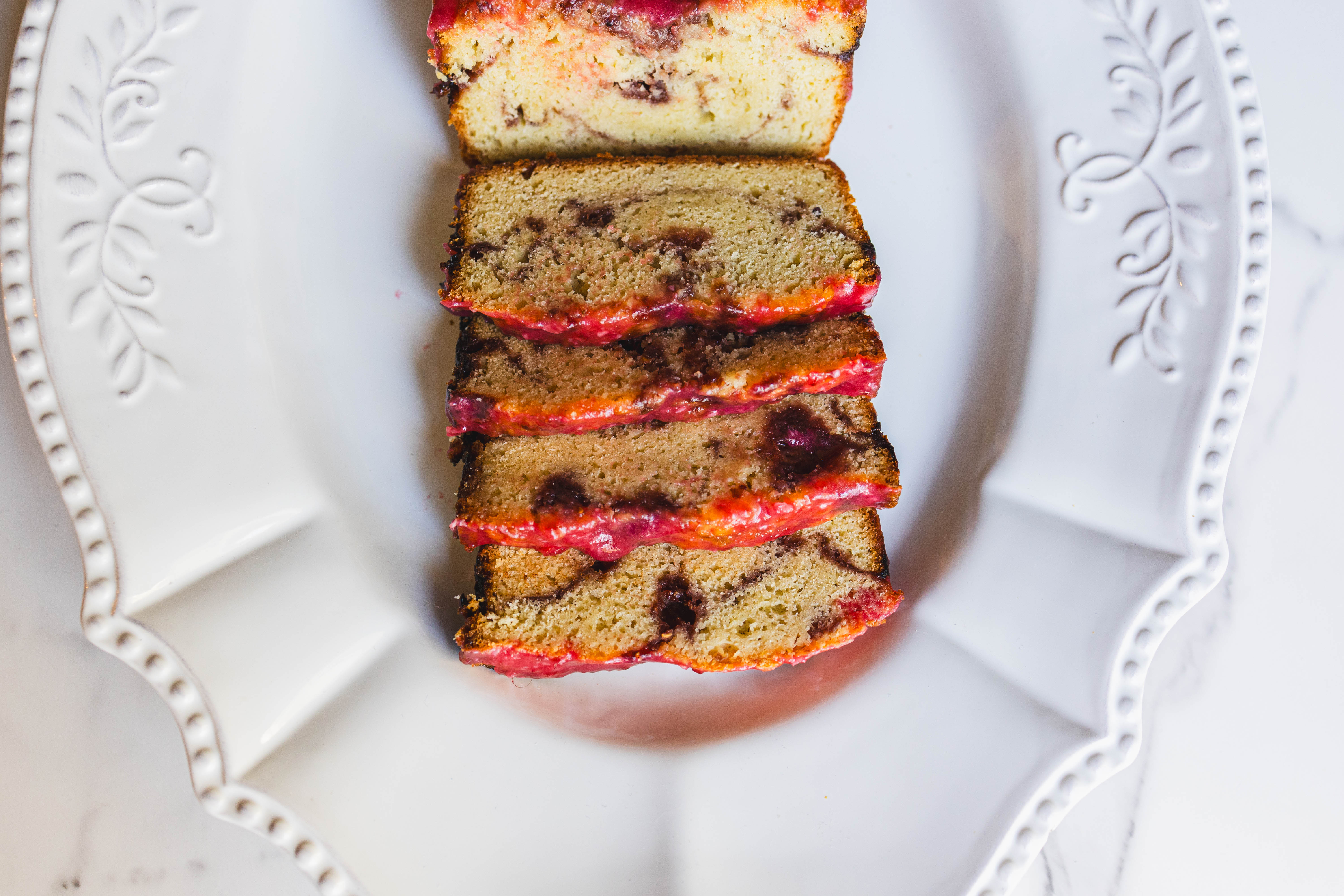 Strawberry Swirl Pound Cake