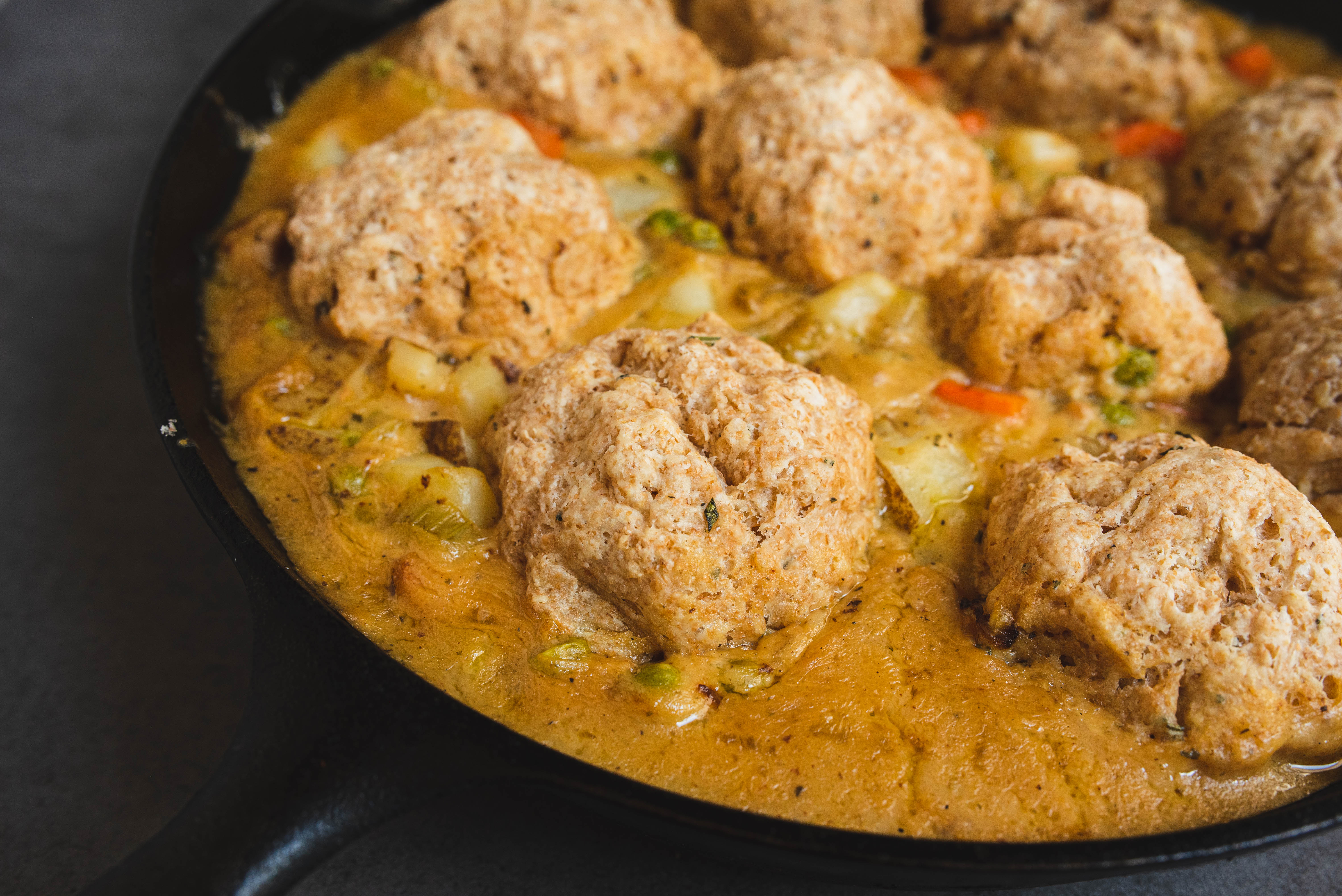 Sinful Pot Pie N' Biscuits