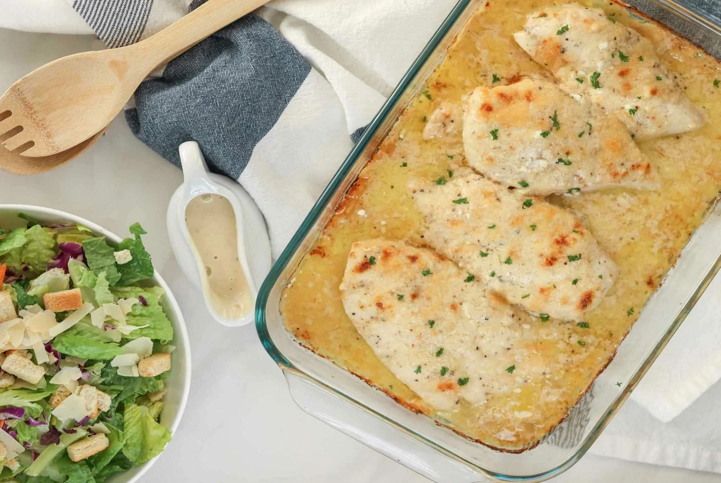 Easy Baked Caesar Chicken