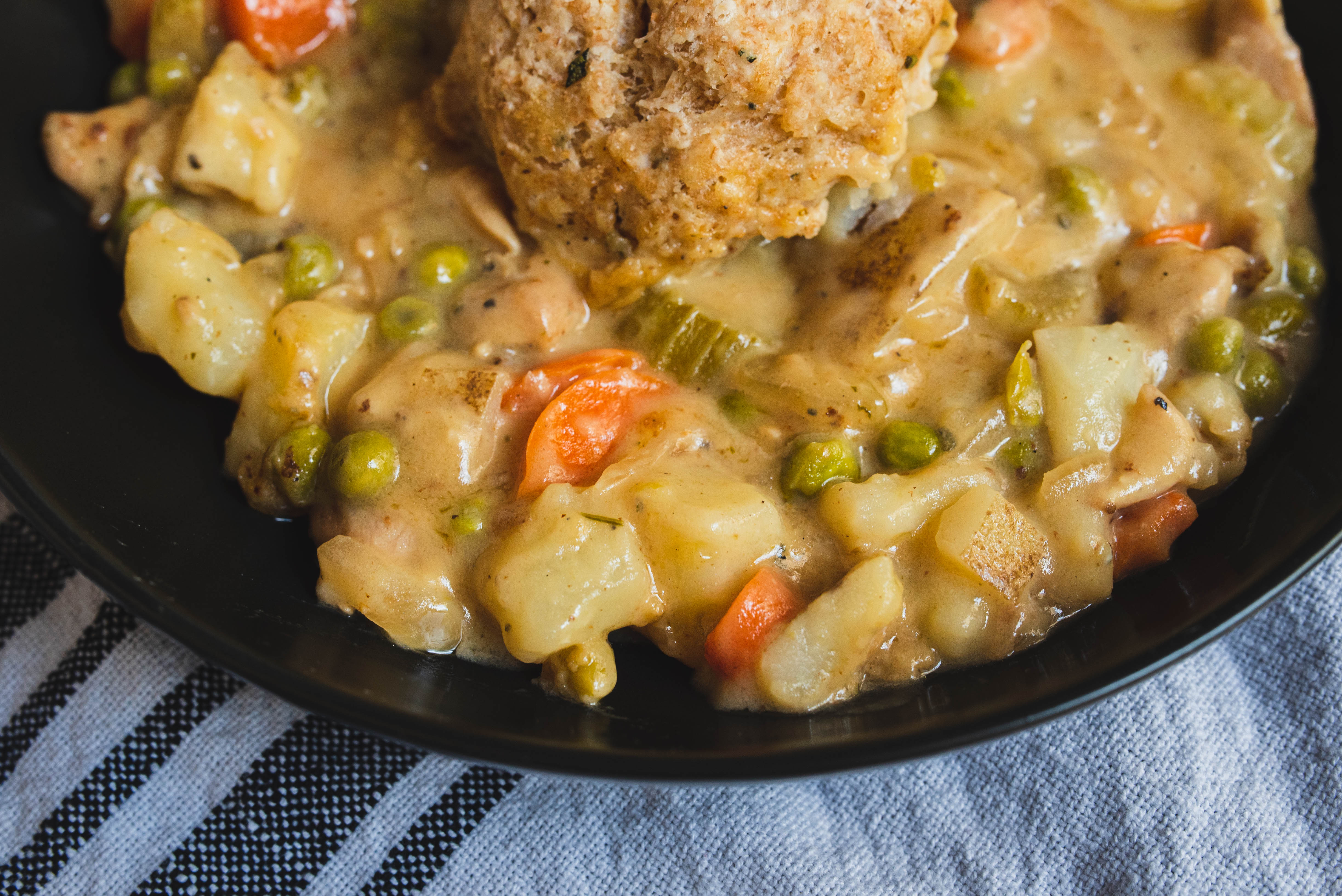 Sinful Pot Pie N' Biscuits