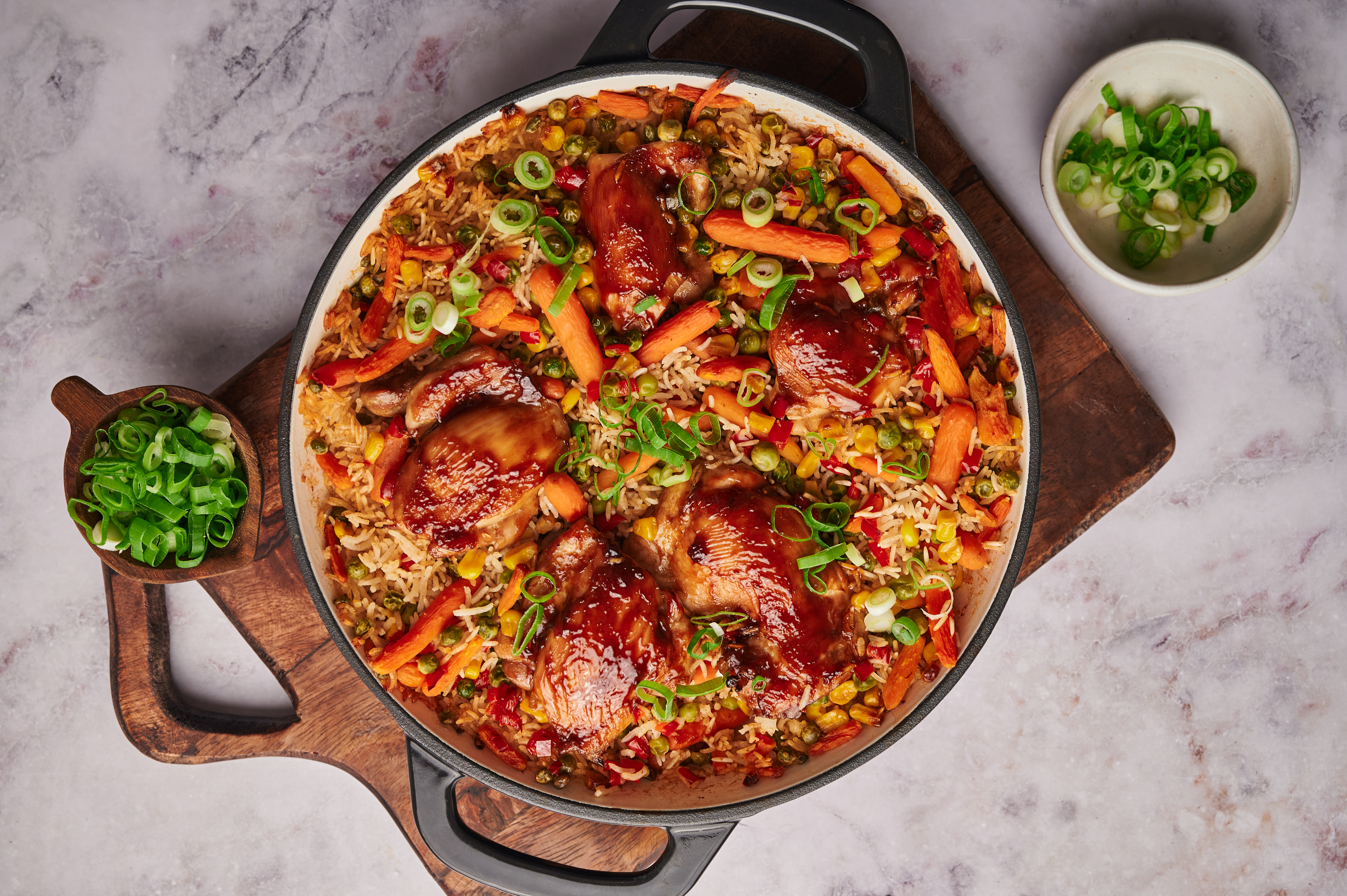 Chinese Chicken Rice Bake