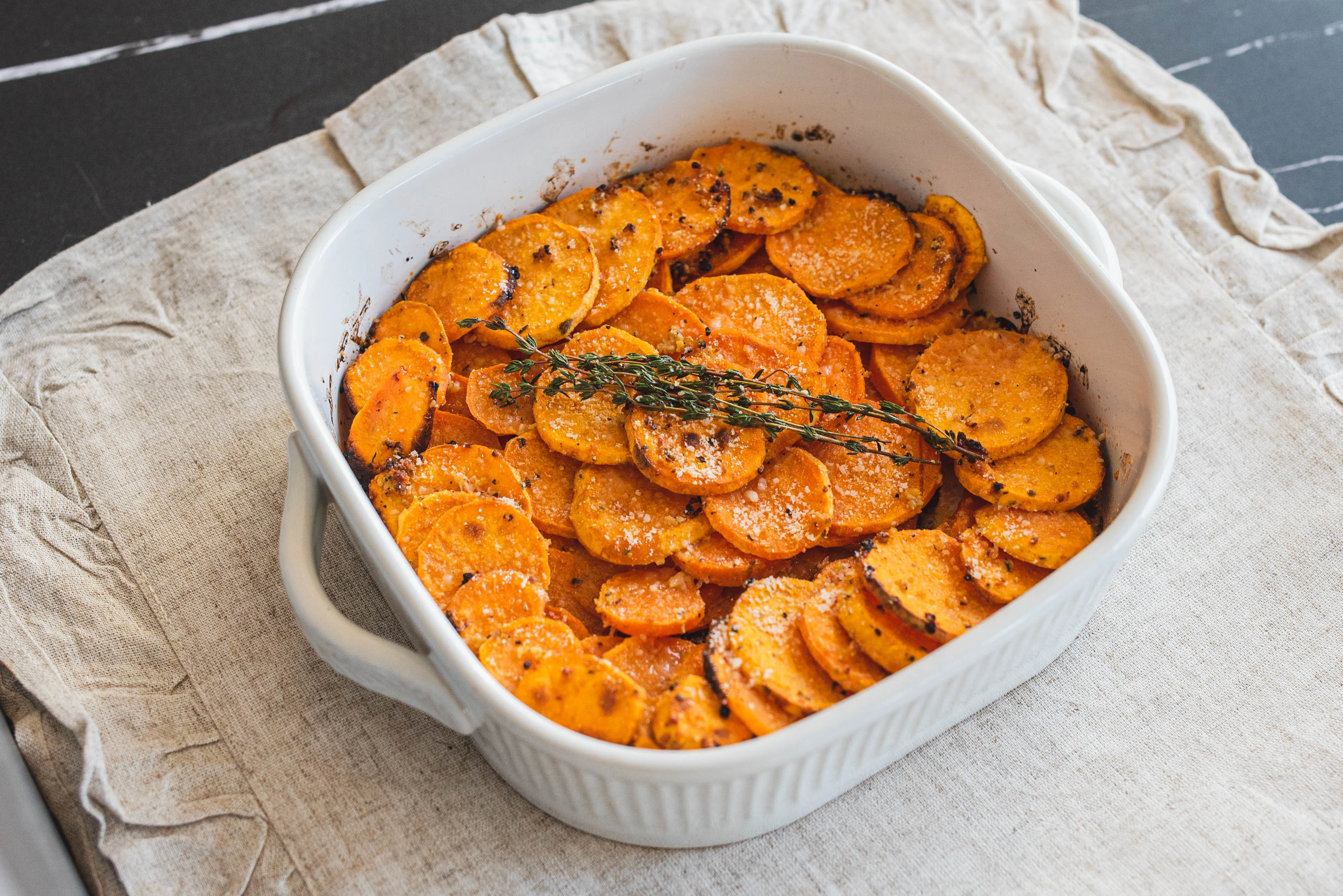 Roasted Savory Sweet Potatoes