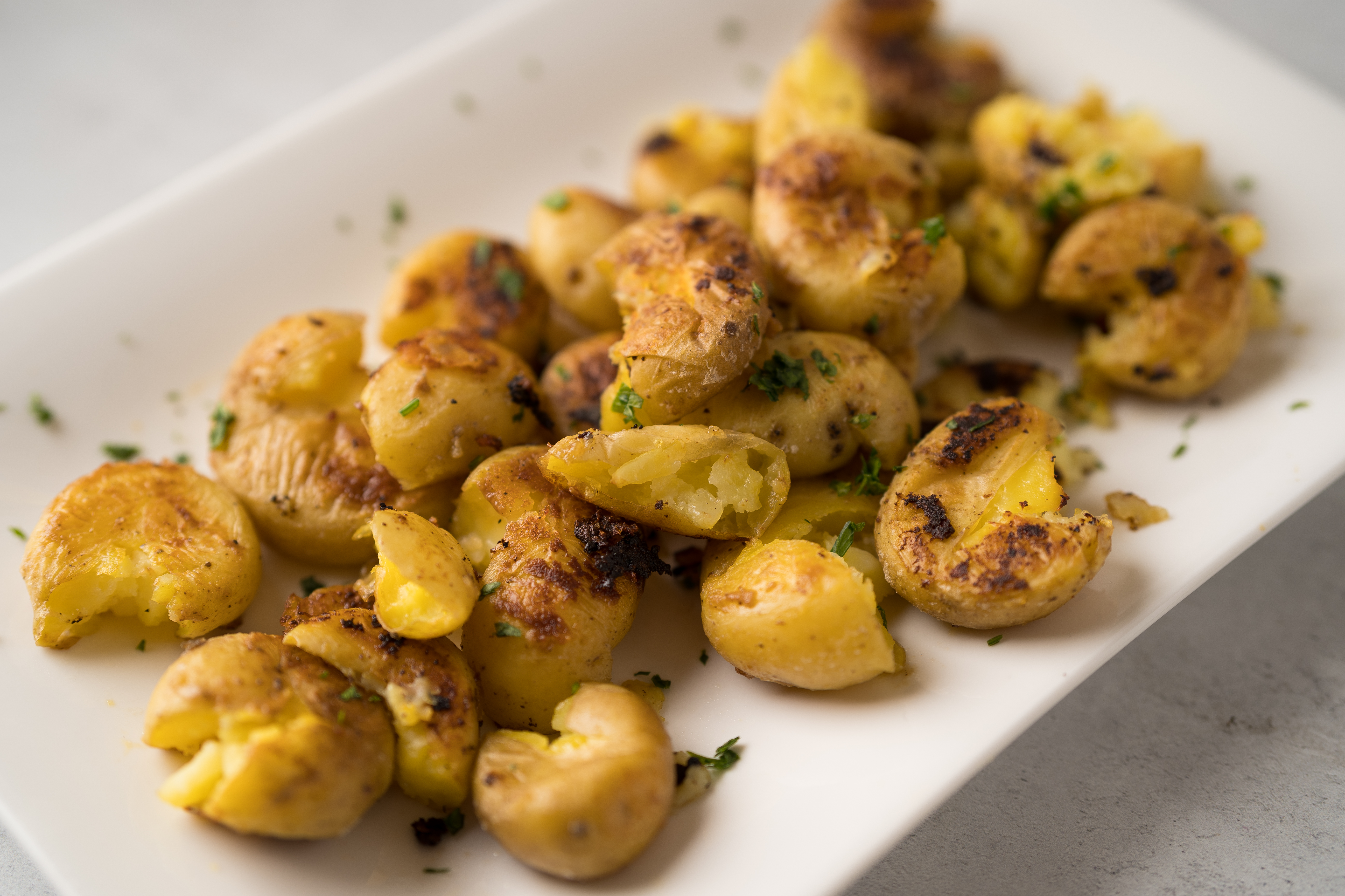 Golden Smashed Potatoes