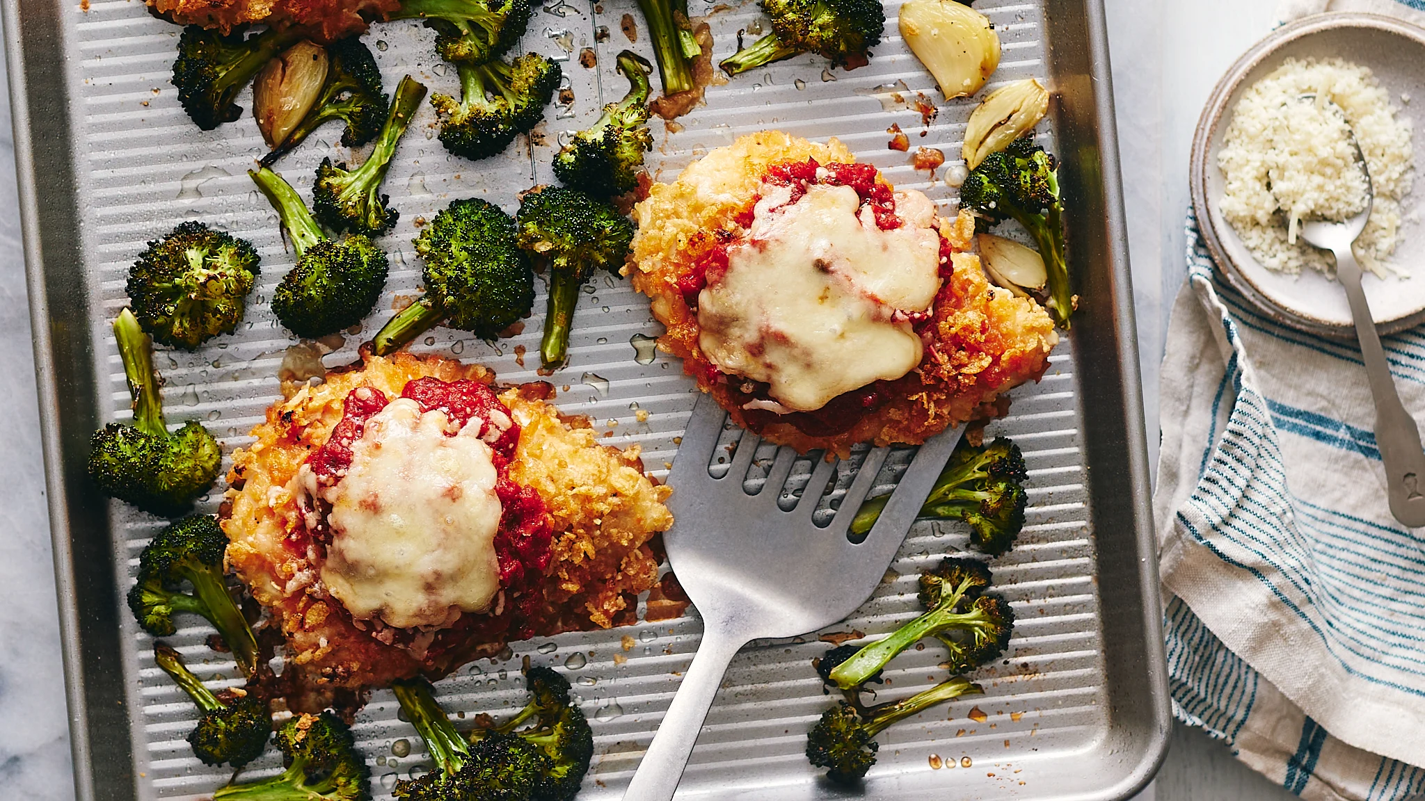 Cereal-Coated Chicken Parmesan