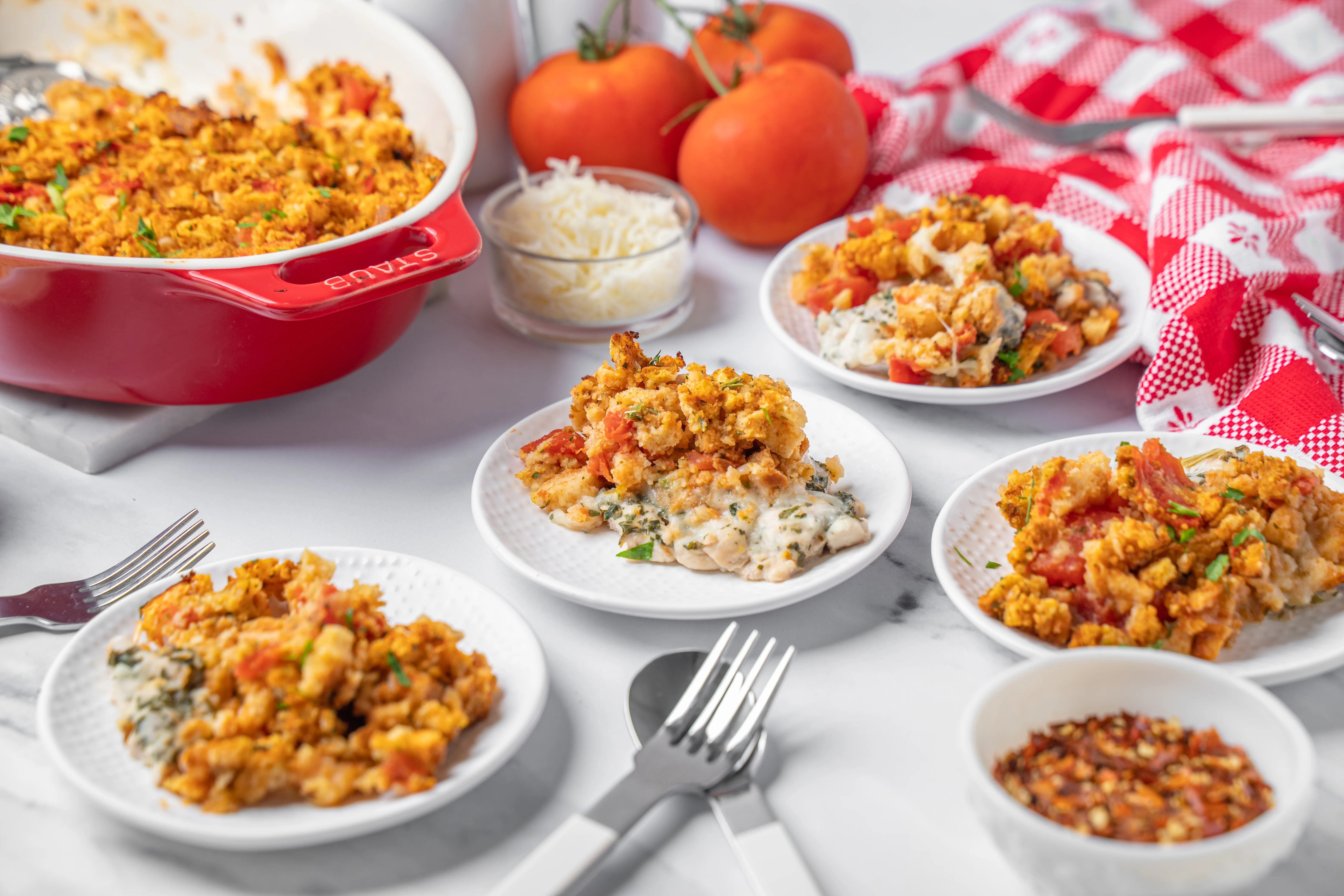 Homestyle Chicken Bruschetta Bake