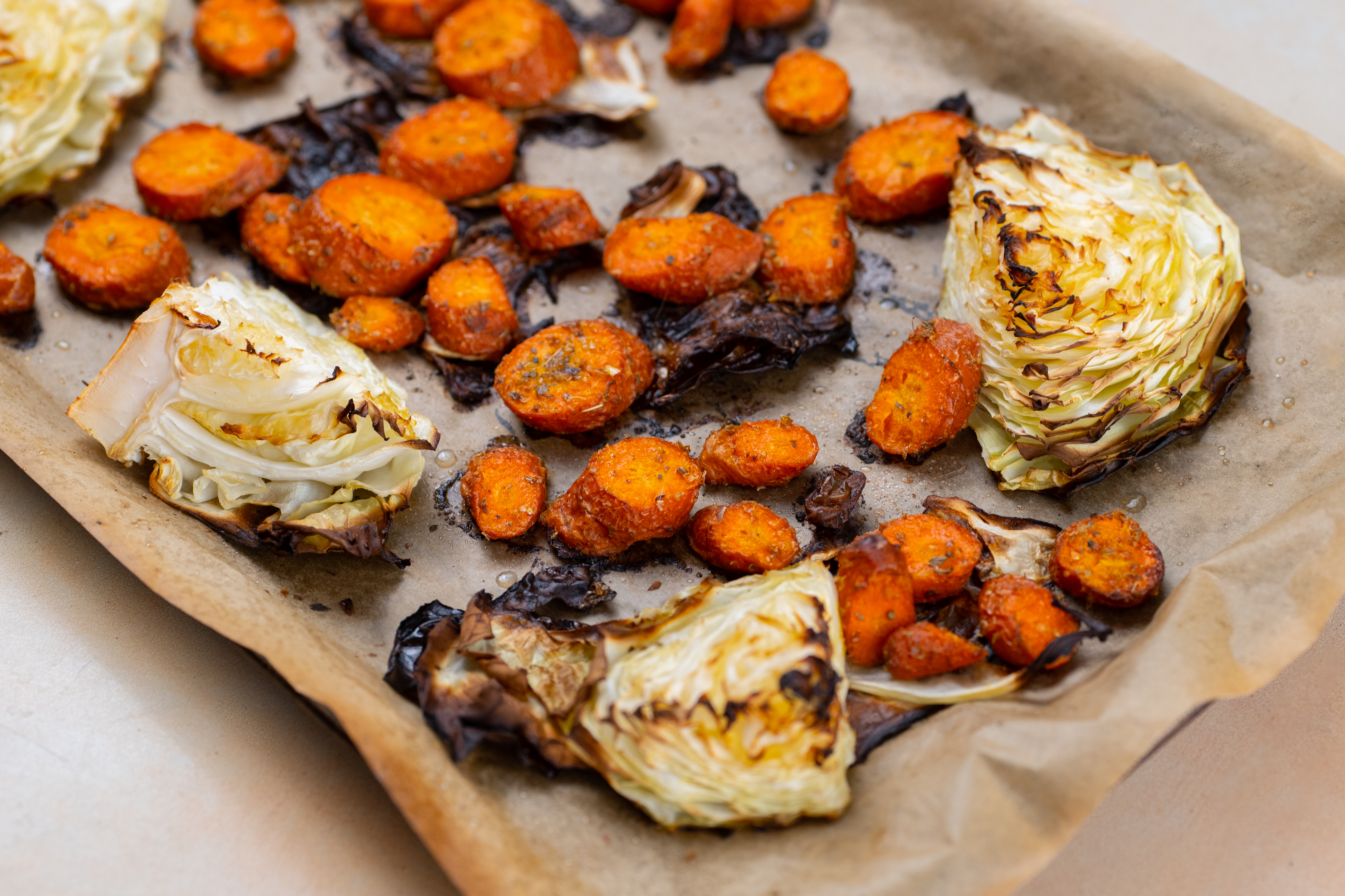 Roasted Cabbage & Carrots