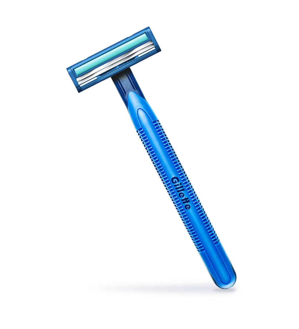 Blue II Plus Disposable Razors glide easily on the skin | Gillette SA