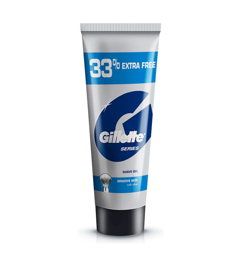 Gillette Series Sensitive Skin Shaving Gel Tube with Aloe