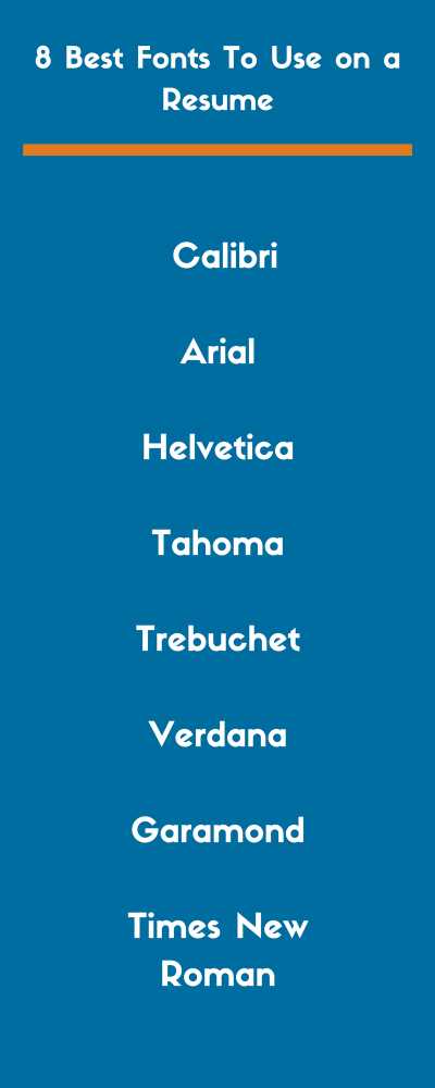 The Best Fonts and Size to Use on a Resume (Updated 2021) | ZipJob