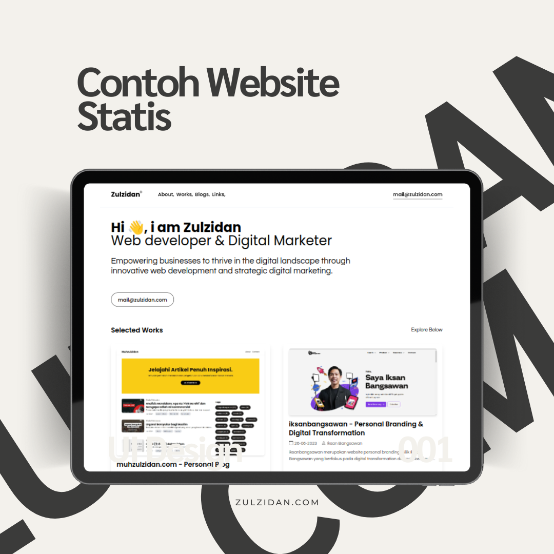 zulzidan, jasa pembuatan web