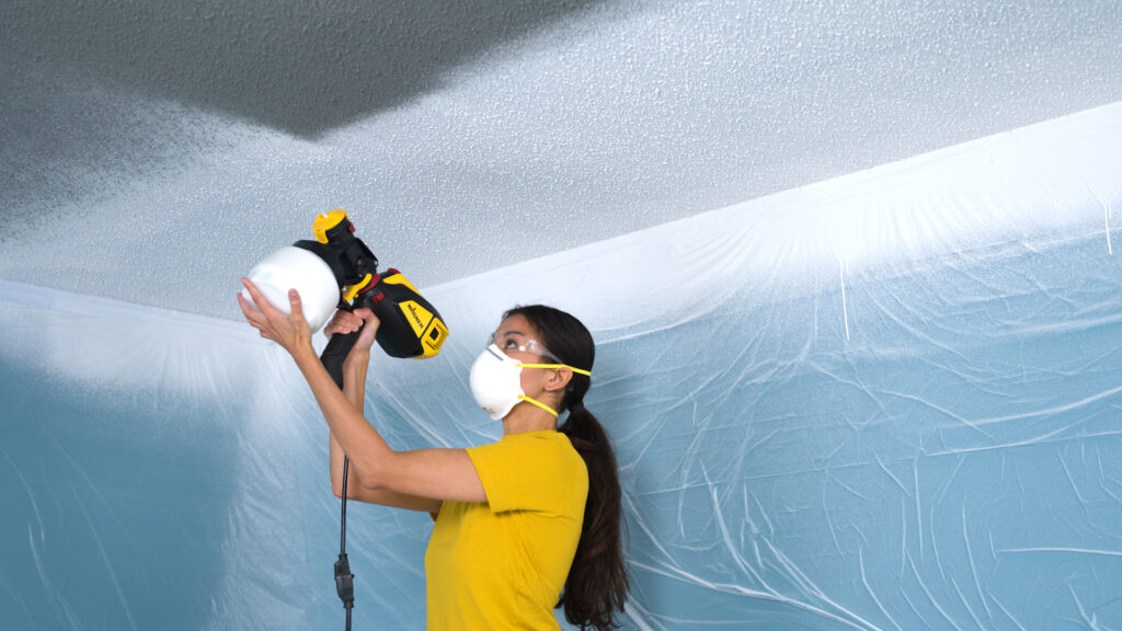 Spray popcorn ceiling store