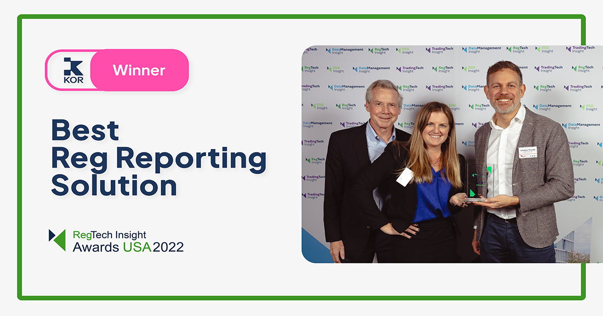 KOR | KOR Recognized as 'Best Regulatory Reporting Solution' by RegTech ...