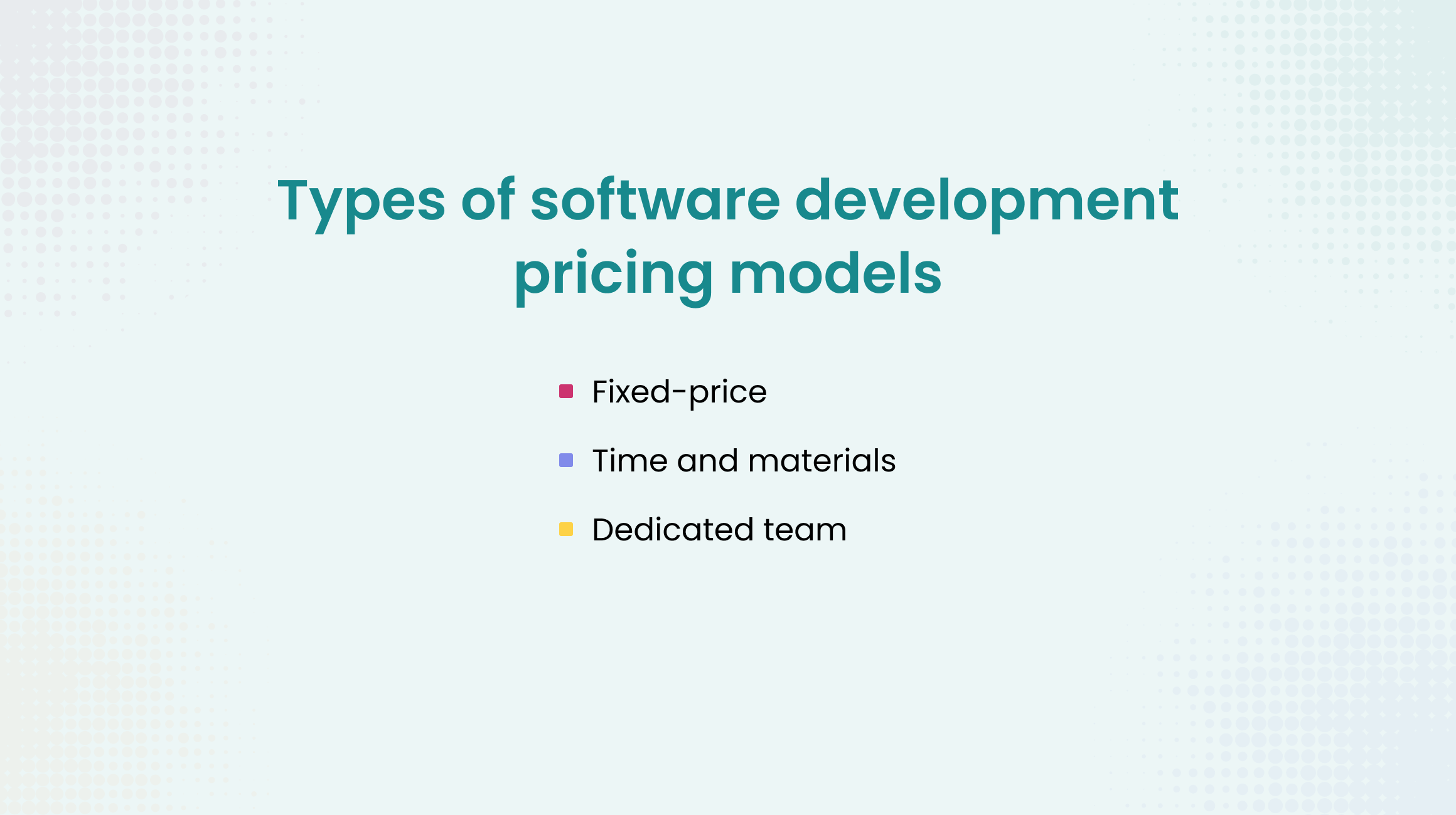 Software Development Pricing Models | Yellow
