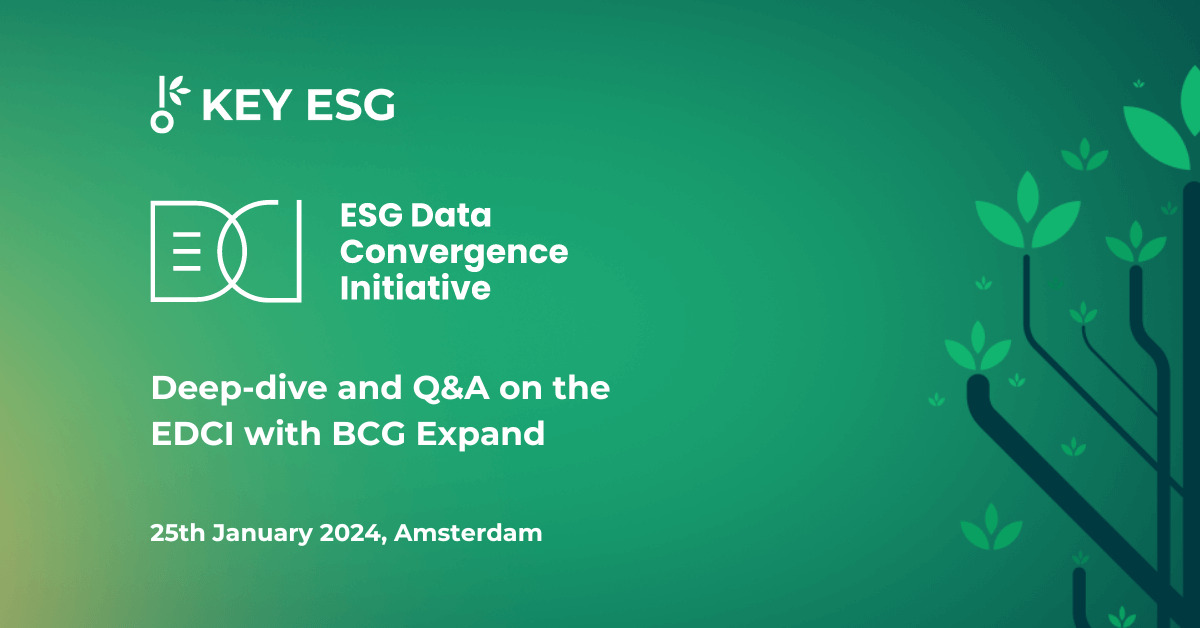 Deep-Dive into EDCI with KEY ESG, Benelux ESG Network Event