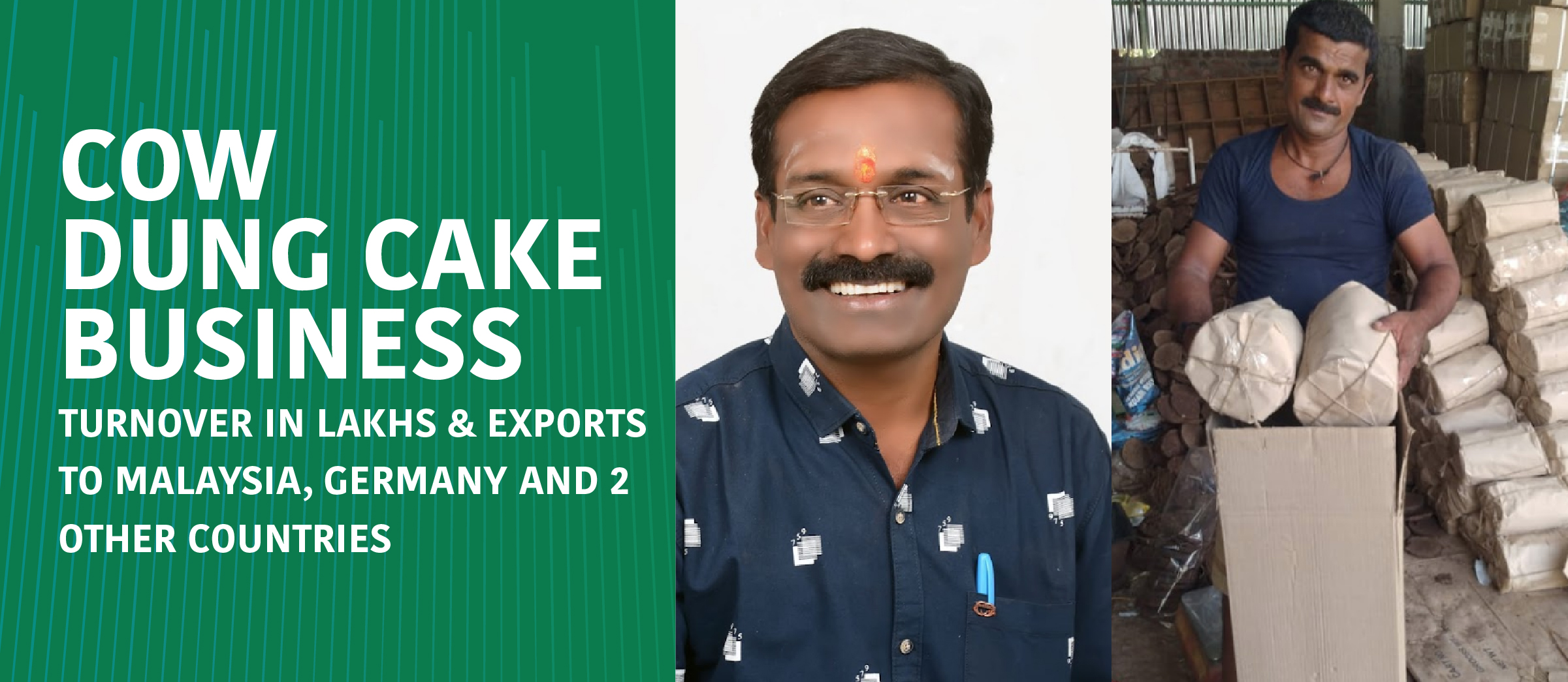 Turnover in lakhs through export of cow dung cakes to Malaysia, Germany ...