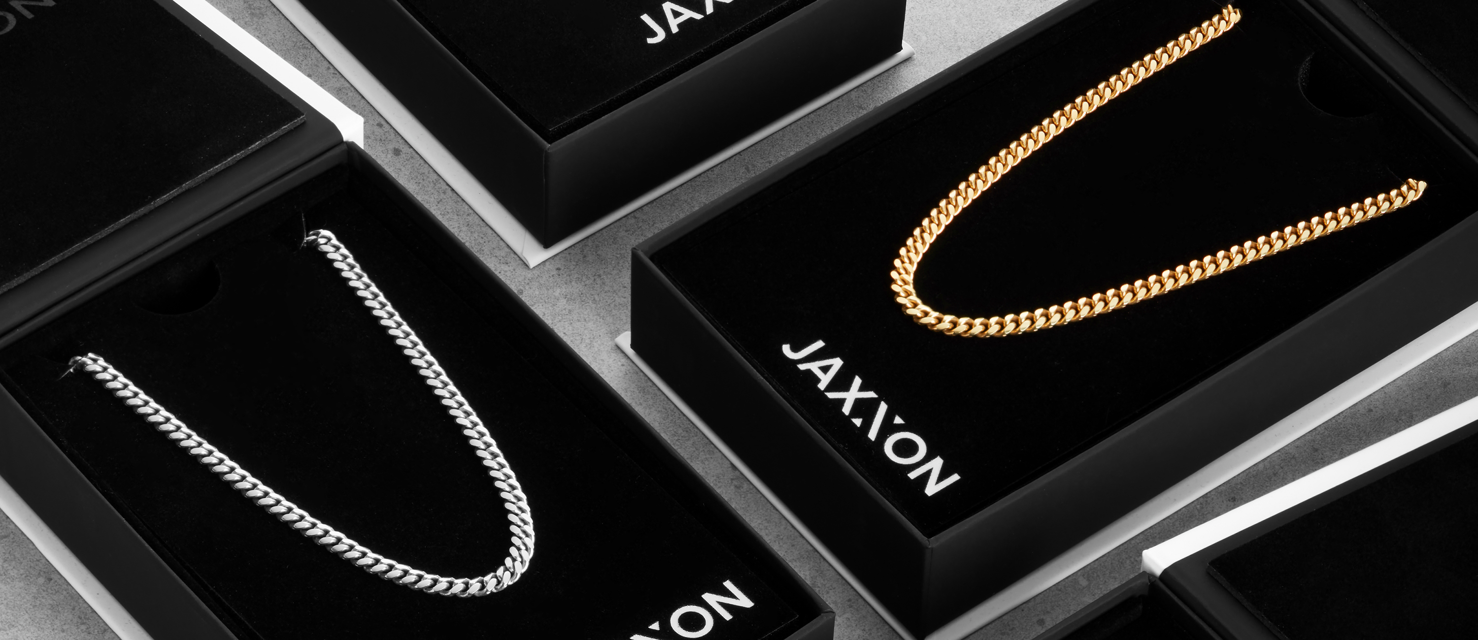Men's Chains: Sterling Silver + Gold Chains - JAXXON