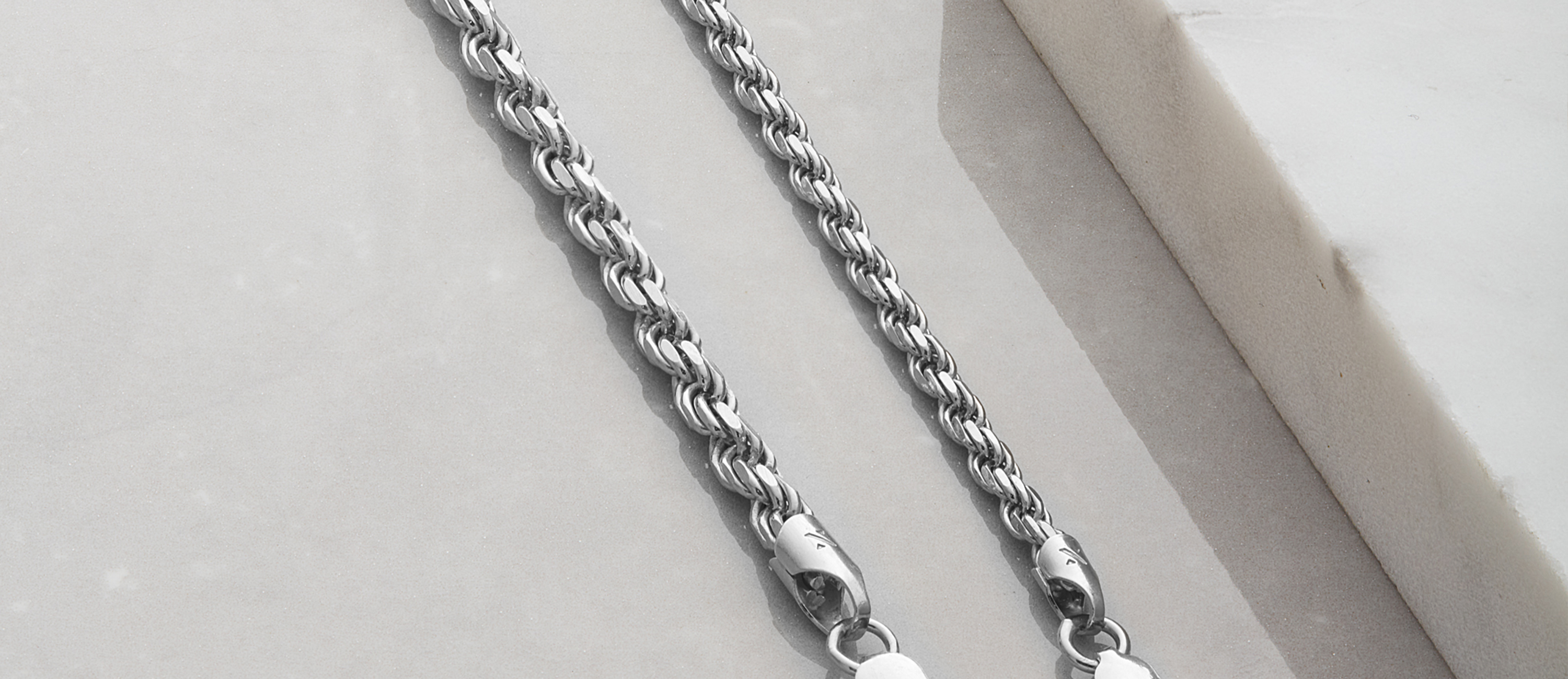 Silver Rope Chains For Men | JAXXON