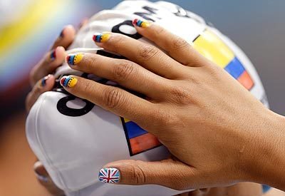 Join in on the Olympic celebration with this super cool Olympic nail ...