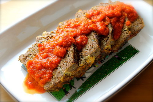 Scrumptious meatloaf with red sauce using my abuelita's secret recipe ...