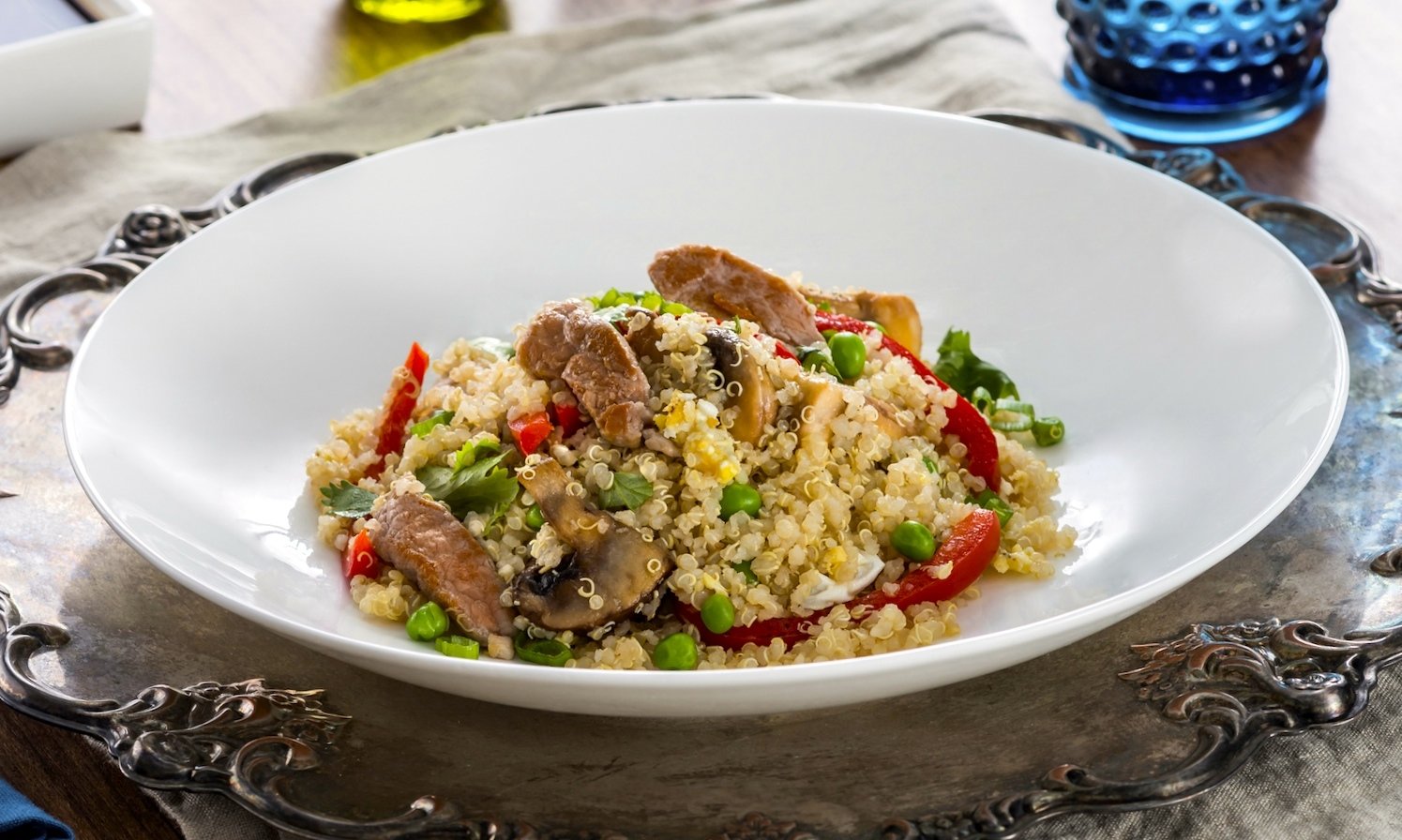 Rica y fácil receta de chaufa peruano de quínoa y tiras de cerdo ...