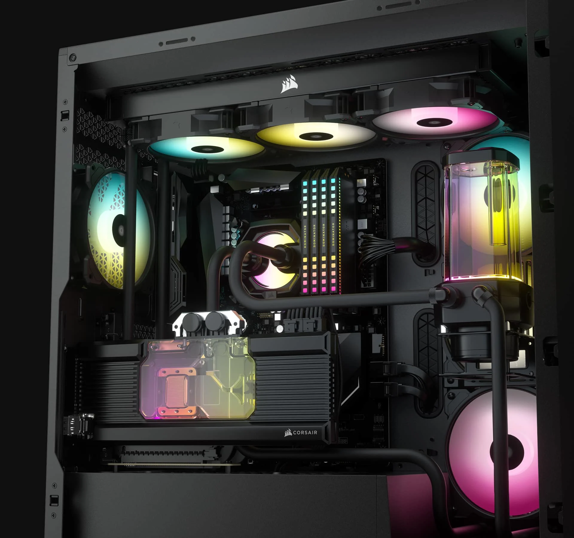 iCUE 5000X RGB Tempered Glass Mid-Tower ATX PC Smart Case — Black