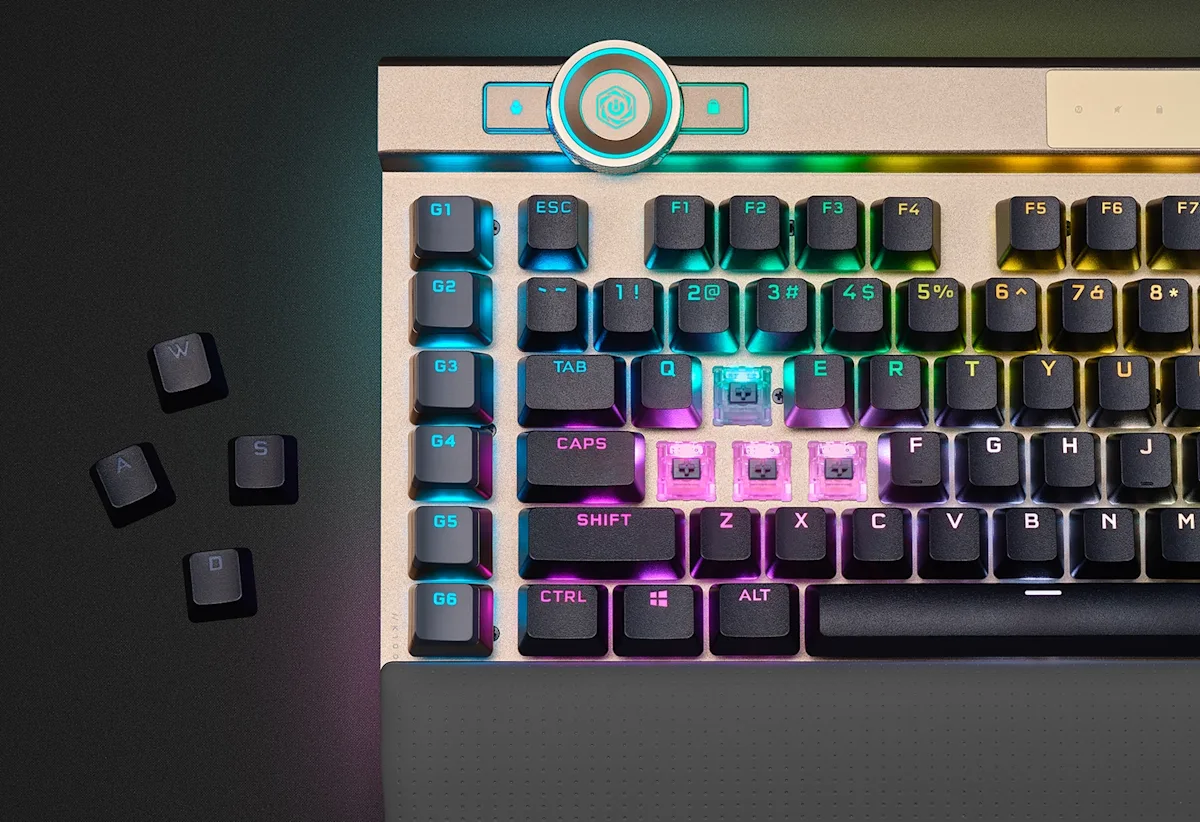 K100 RGB Optical-Mechanical Gaming Keyboard - Midnight Gold (AR)