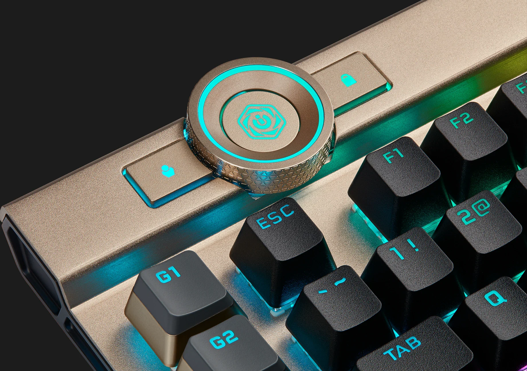 K100 RGB Optical-Mechanical Gaming Keyboard - Midnight Gold