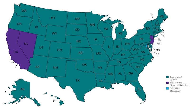 AD Banker - Annuity Best Interest State Map and FAQs