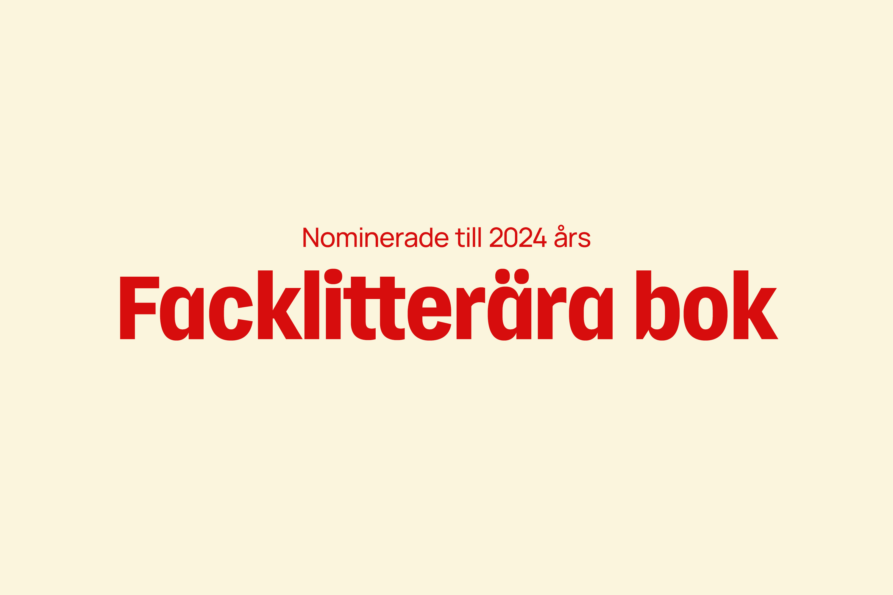 Adlibrispriset 2024 - Nominerade i Årets facklitterära bok