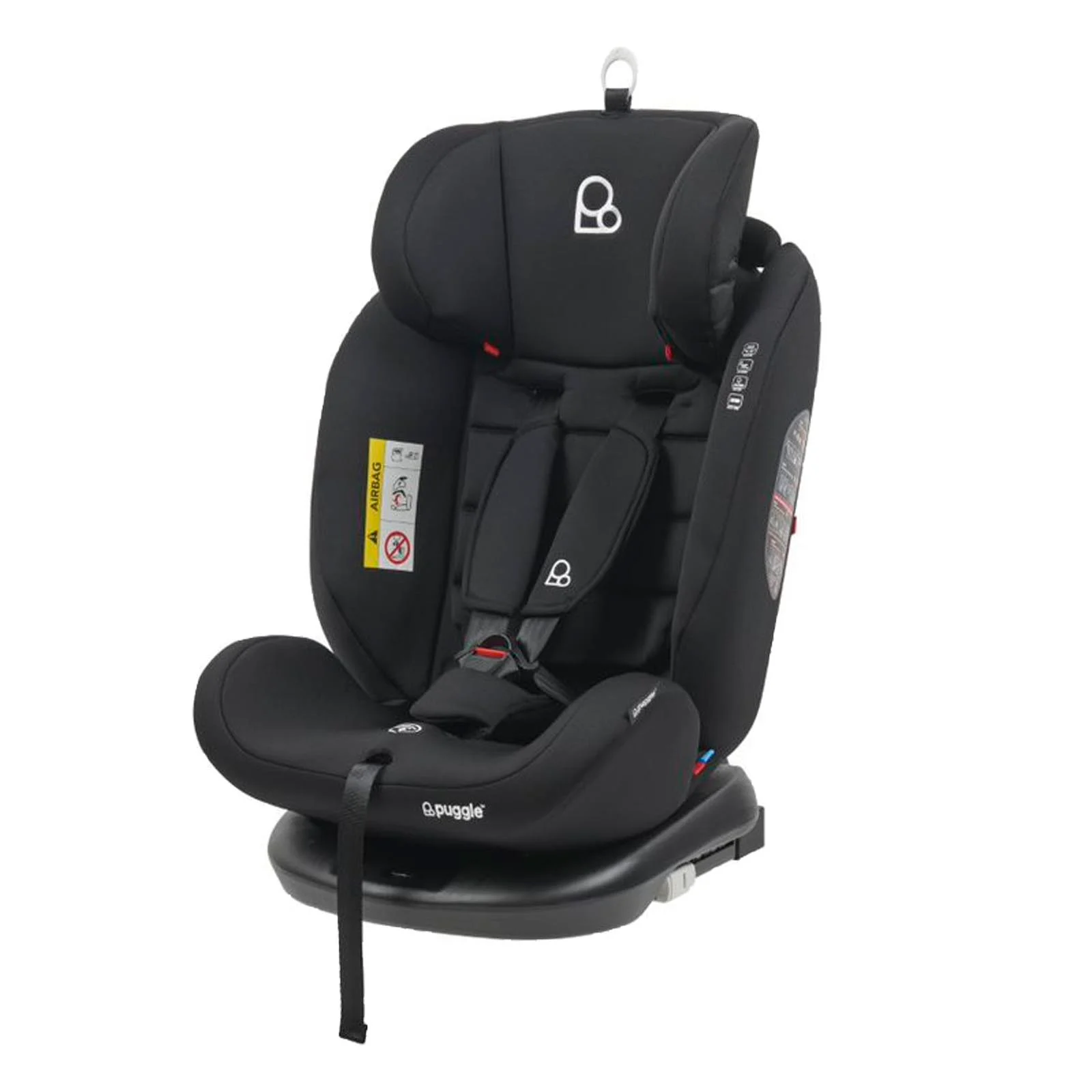 Puggle Lockton 360° Rotate Luxe Group 0+/1/2/3 Car Seat - Storm Black ...