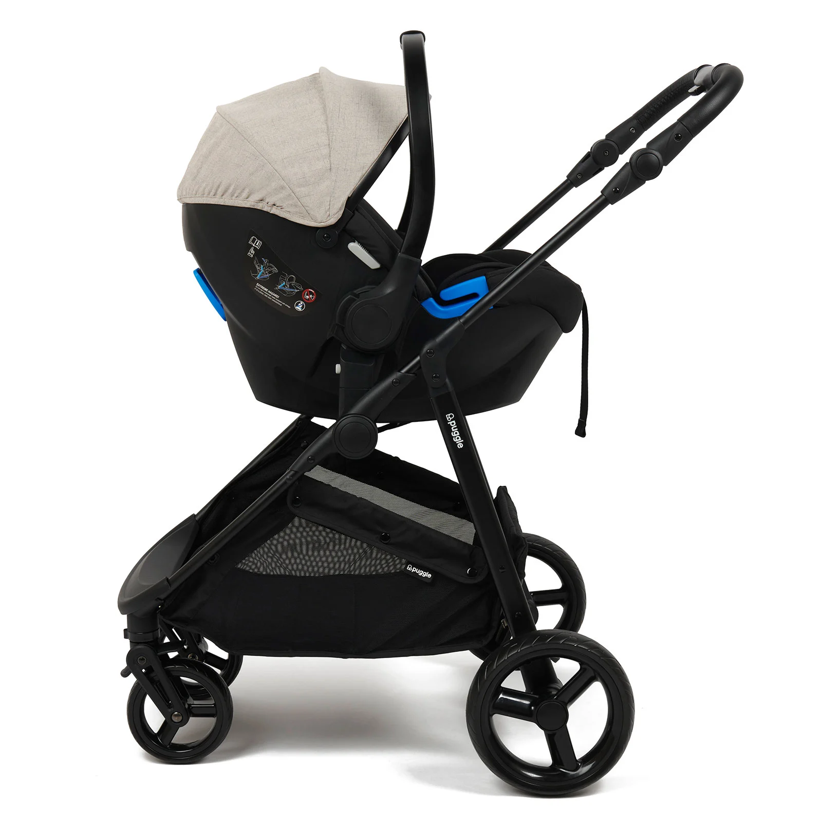 Puggle Monaco XT 2-in-1 Pushchair With Adjustable Handle Travel System ...